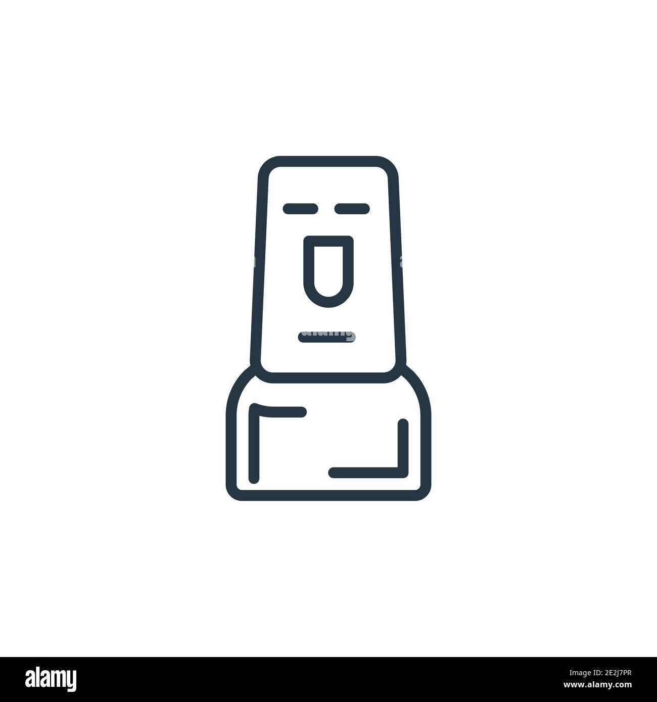 Moais outline vector icon. Thin line black moais icon, flat vector simple element illustration ...