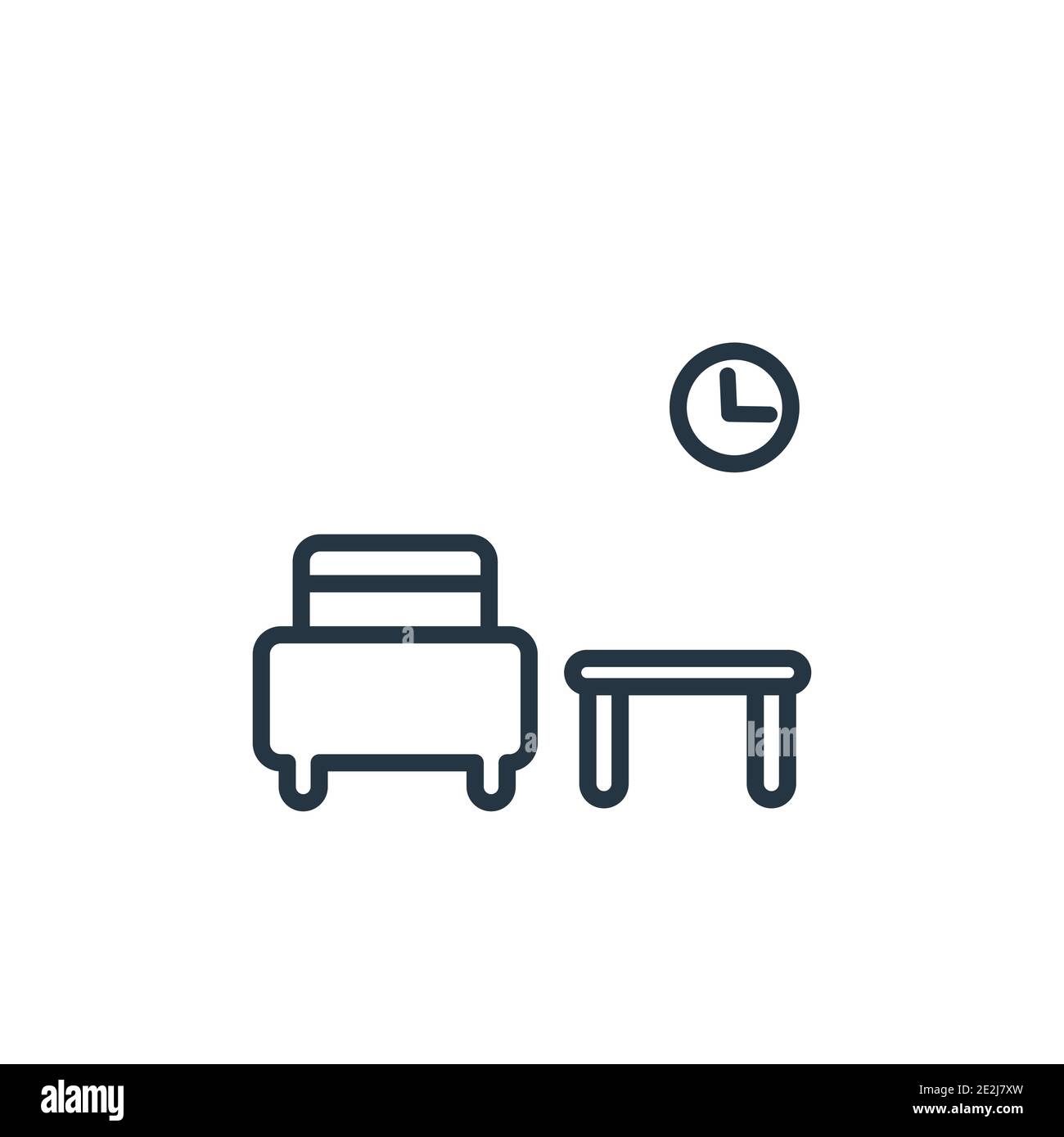 Lounge outline vector icon. Thin line black lounge icon, flat vector ...