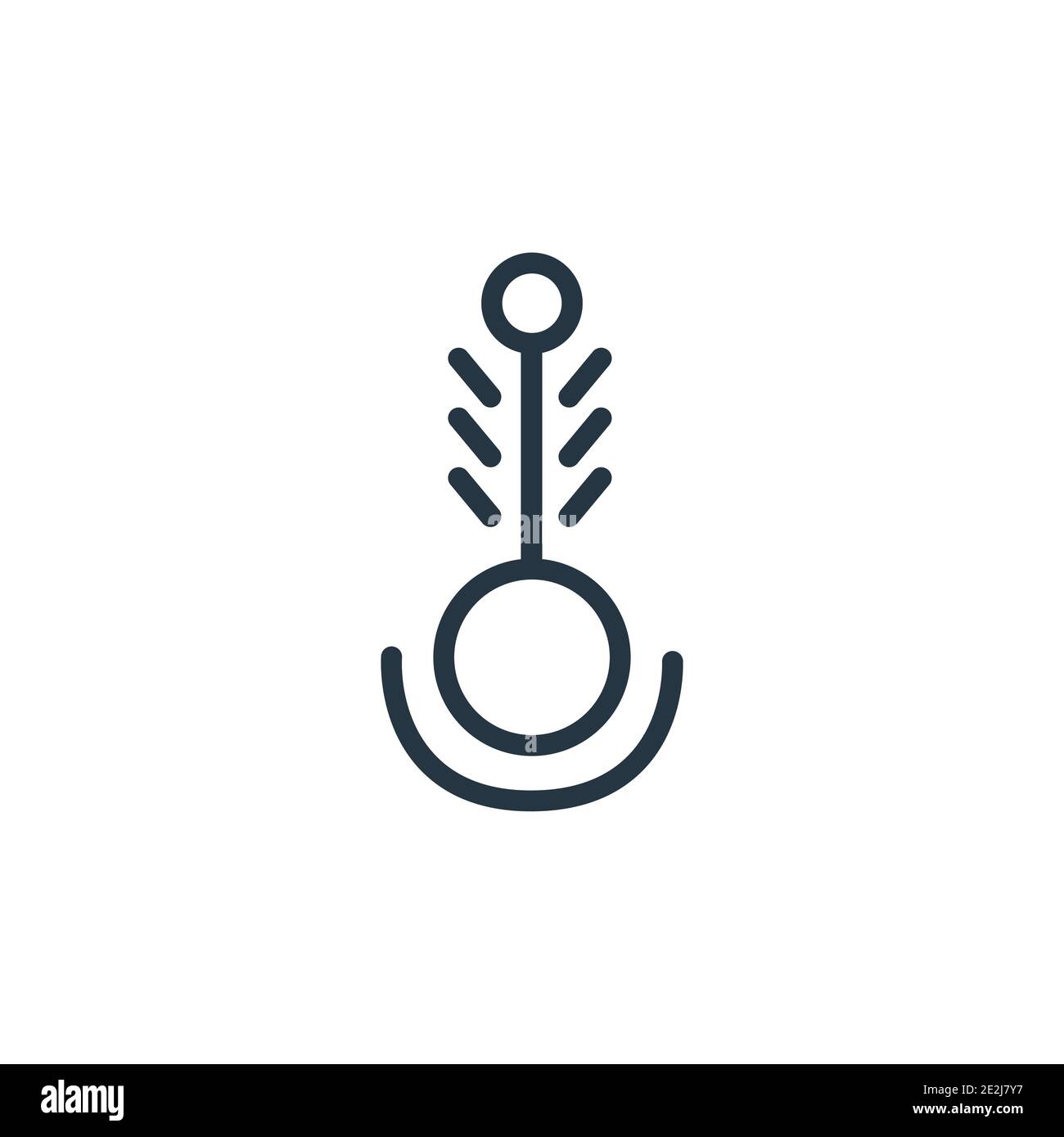 Bindi outline vector icon. Thin line black bindi icon, flat vector ...