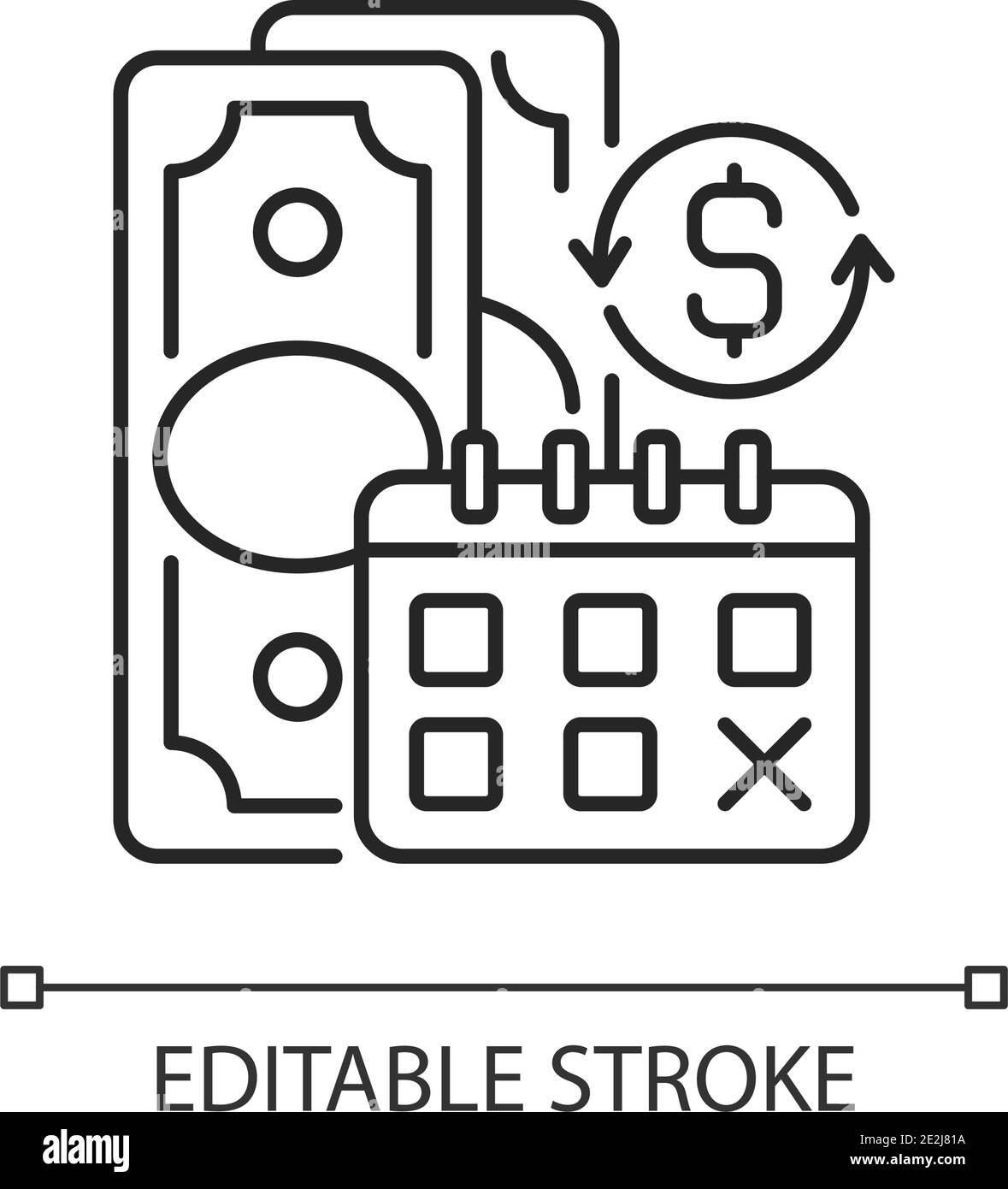 Regular payments linear icon Stock Vector Image & Art - Alamy