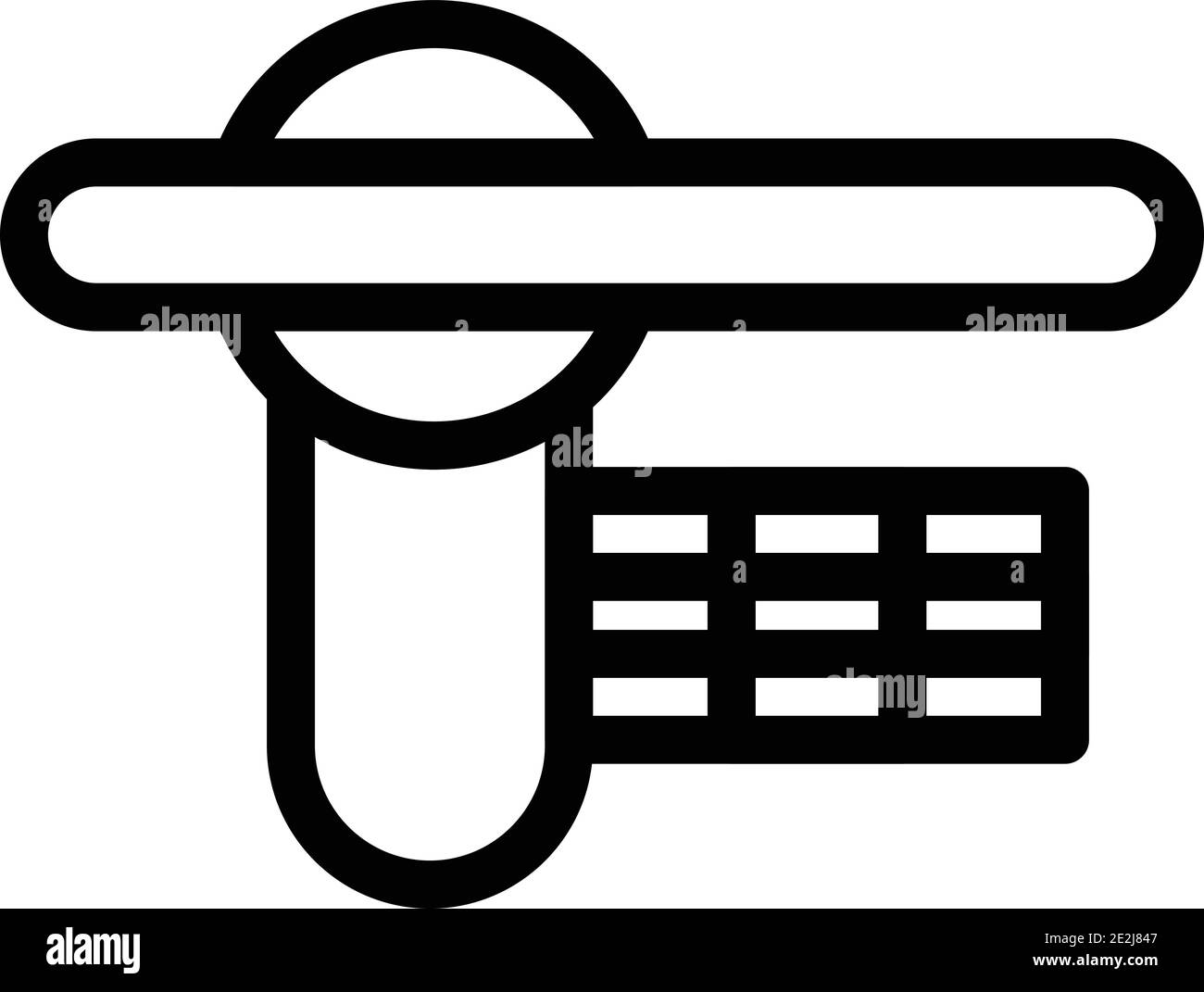 Style door handle icon. Outline style door handle vector icon for web ...