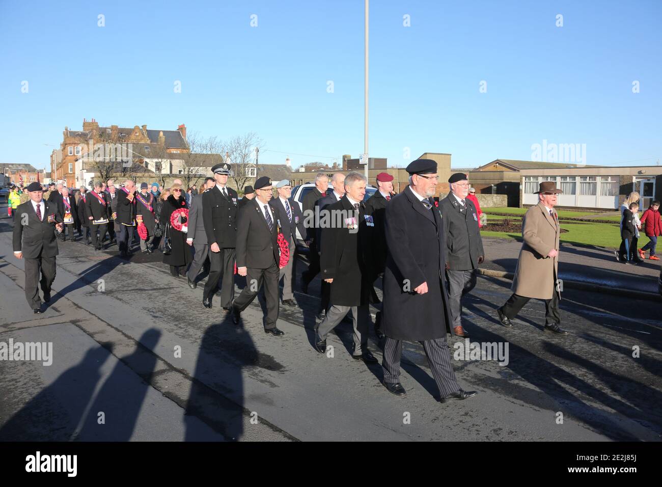 Troon, Ayrshire, Scotland, UK .Remembrance Day parade Stock Photo - Alamy