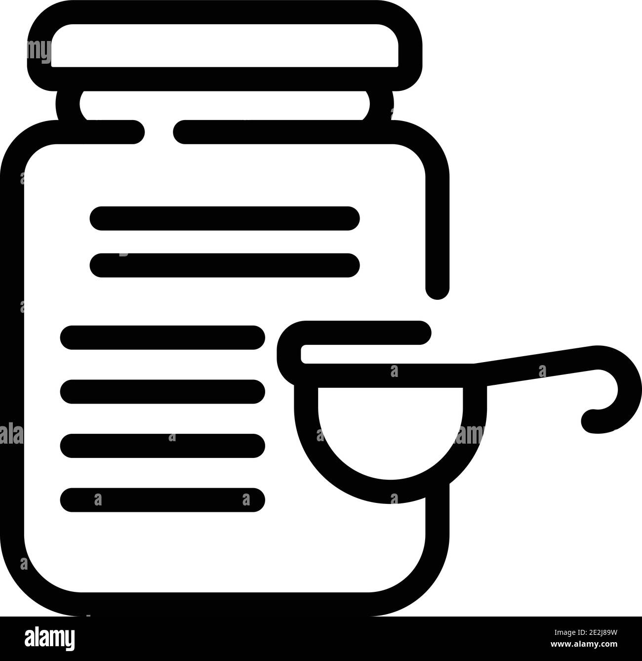 Protein powder icon. Outline protein powder vector icon for web design ...