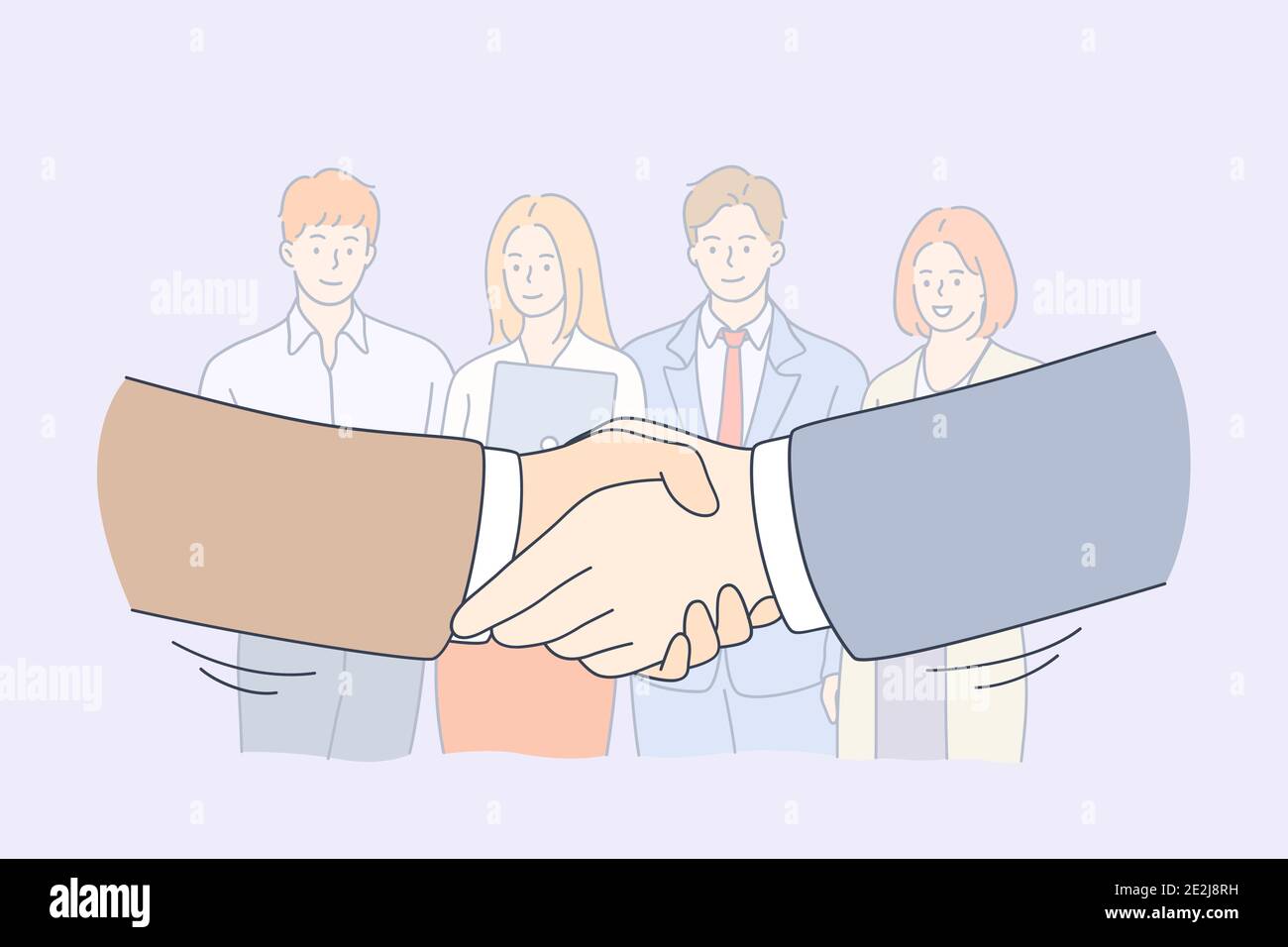 Handshake, partnership, business cooperation concept Stock Vector Image ...