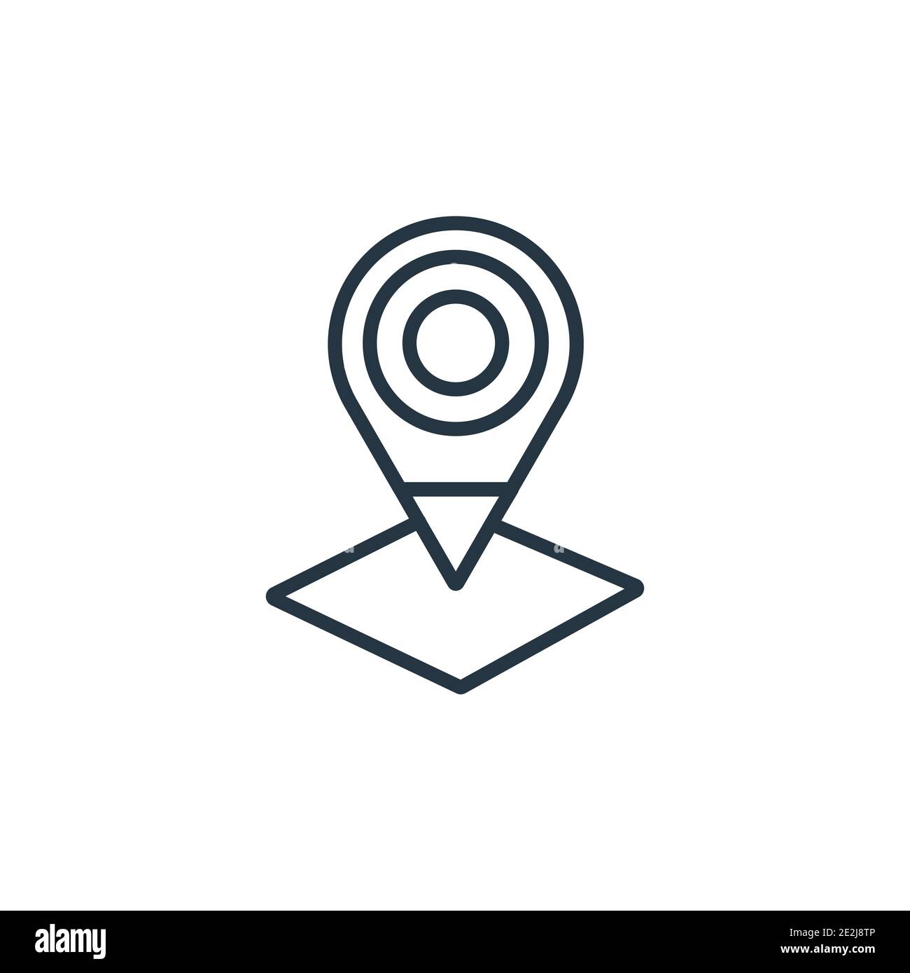 Locator outline vector icon. Thin line black locator icon, flat vector ...