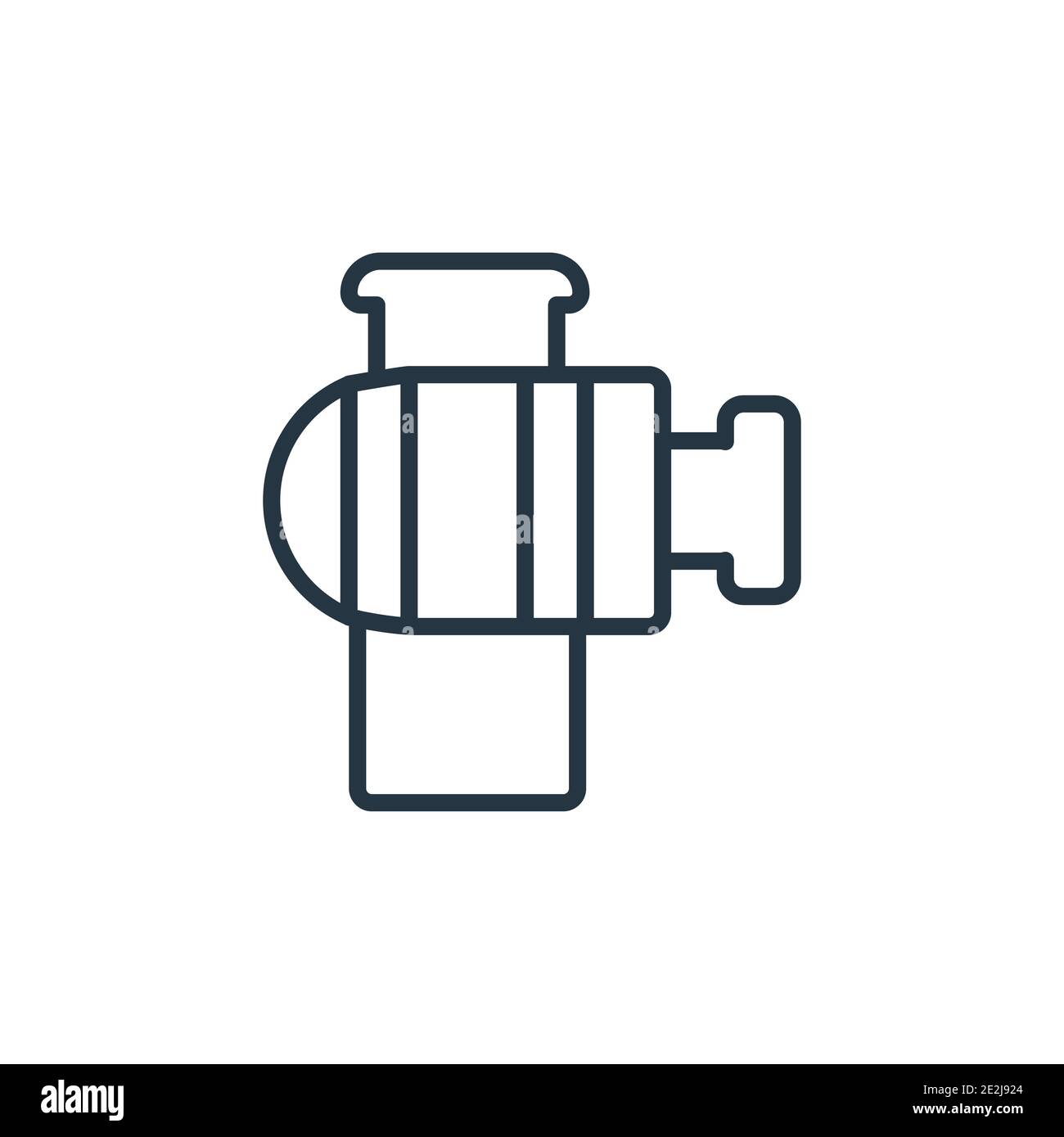 Pump outline vector icon. Thin line black pump icon, flat vector simple ...