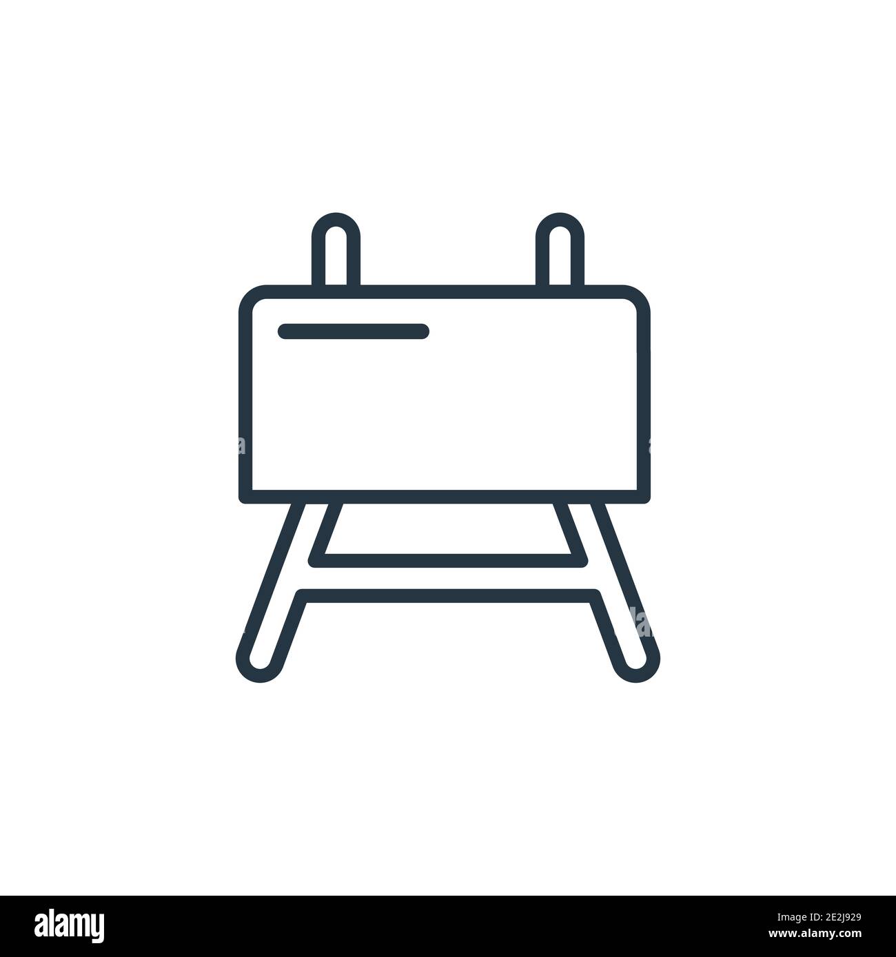 Buck outline vector icon. Thin line black buck icon, flat vector simple ...