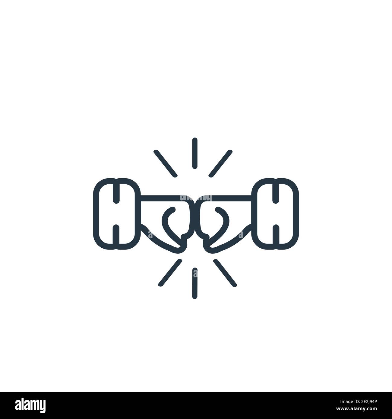 Bump outline vector icon. Thin line black bump icon, flat vector simple ...