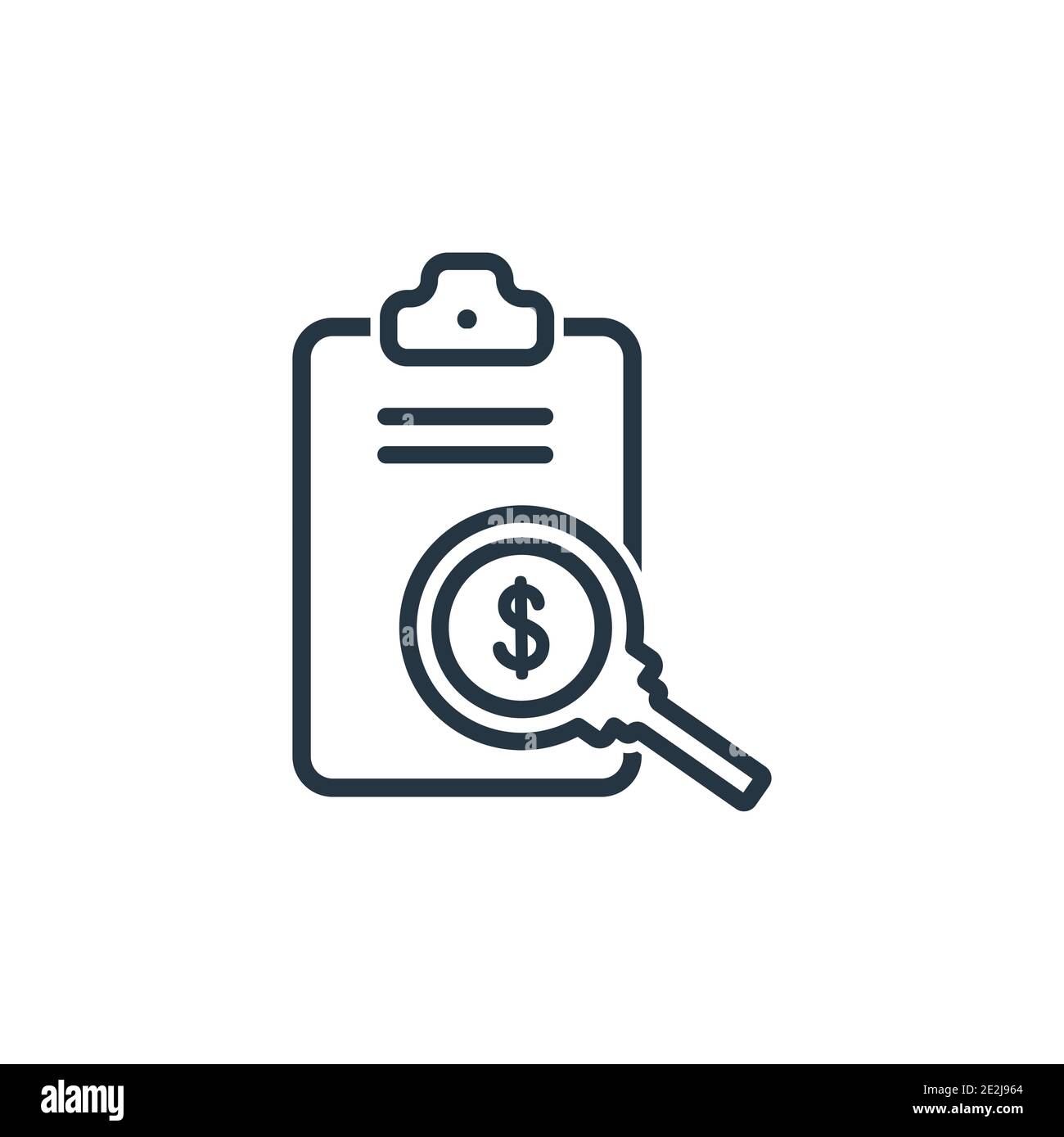 Analyze outline vector icon. Thin line black analyze icon, flat vector ...