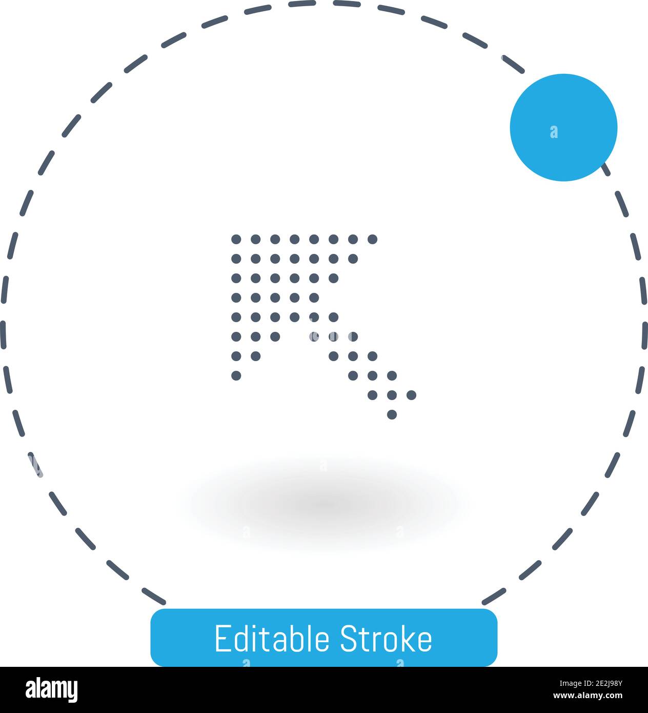 diagonal arrow vector icon editable stroke outline icons for web and ...