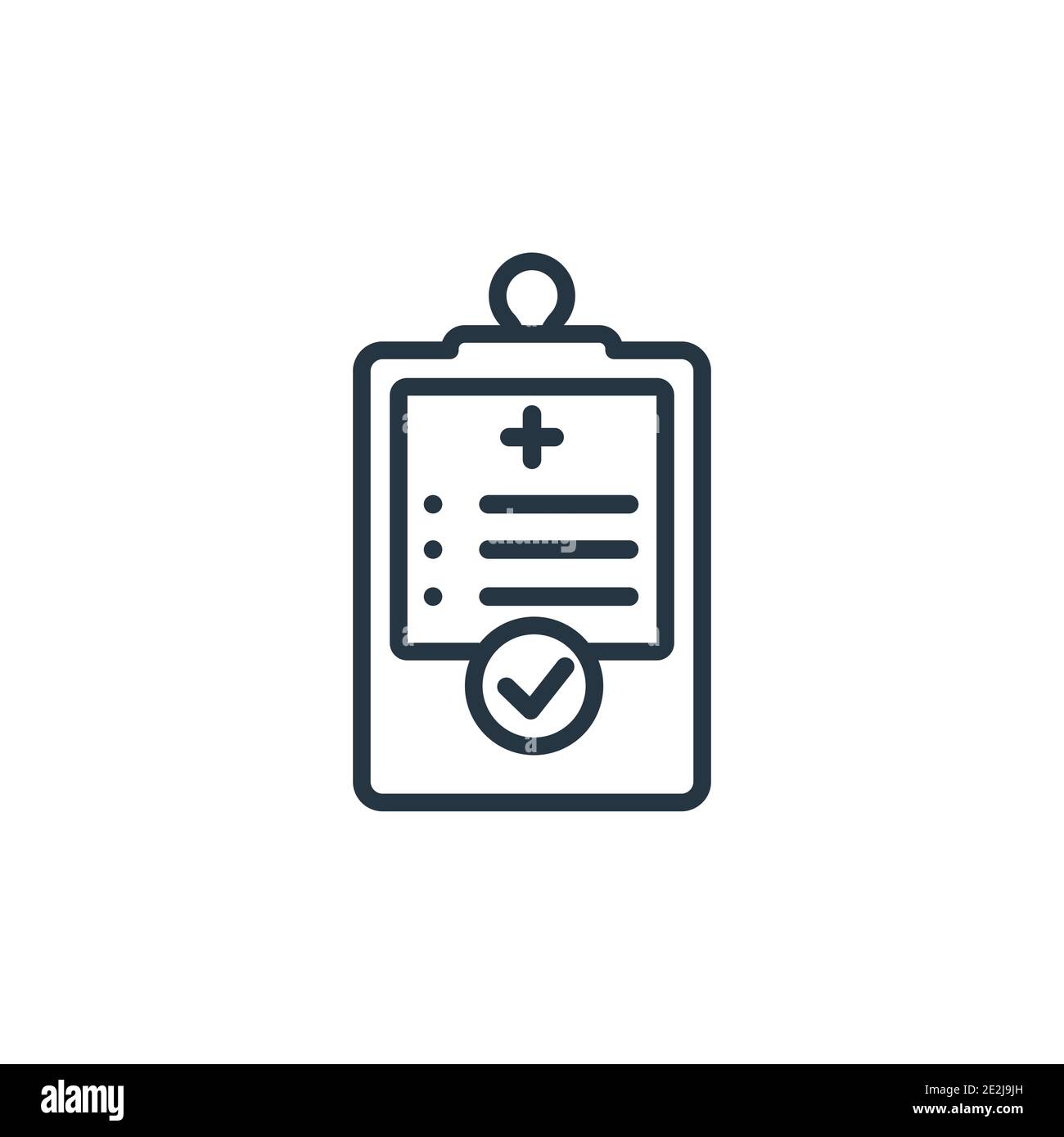 Medical result outline vector icon. Thin line black medical result icon ...