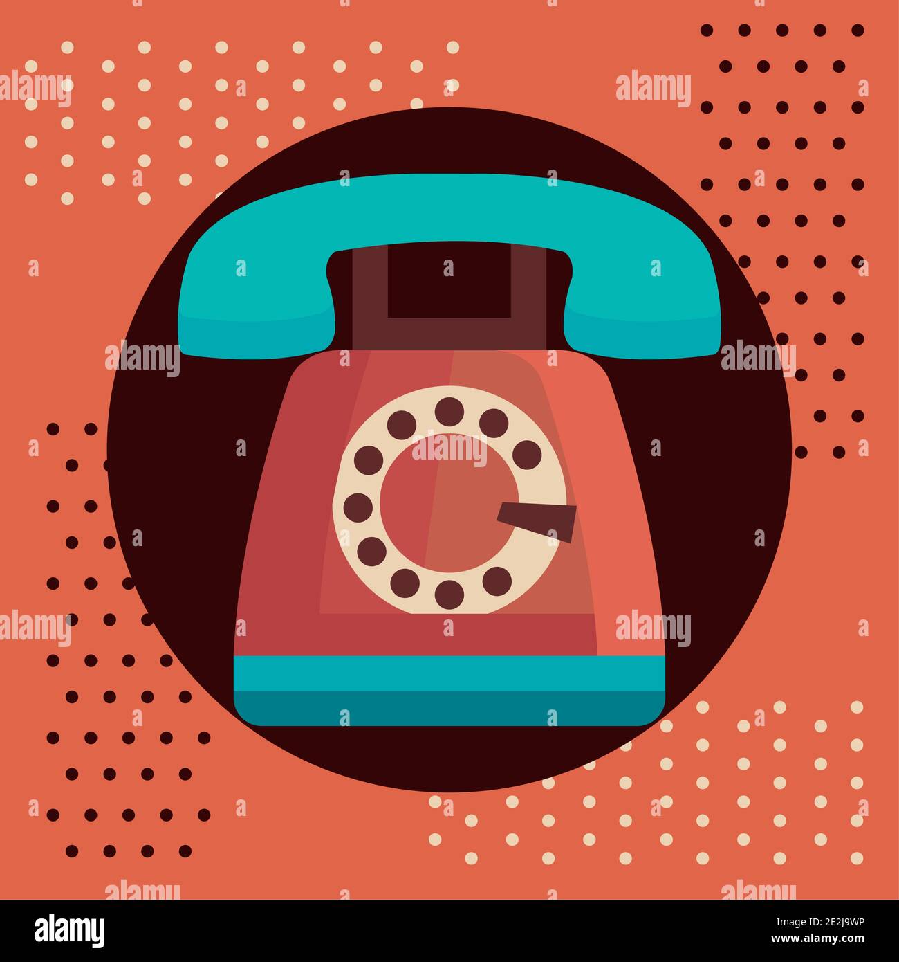 old retro telephone dial device icon Stock Vector Image & Art - Alamy
