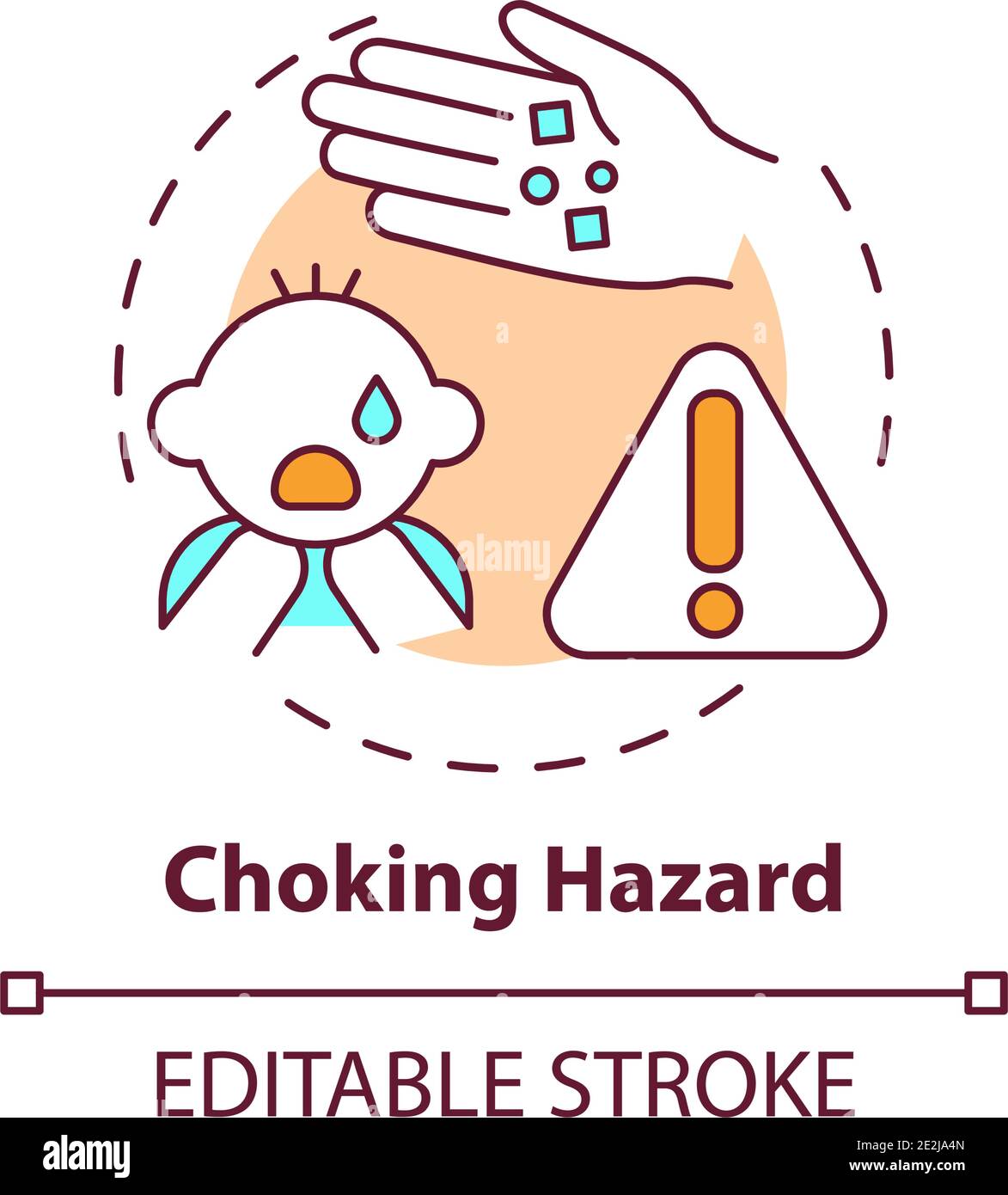 Choking hazard concept icon Stock Vector Image & Art - Alamy Choking hazard concept icon Stock Vector Image & Art - Alamy