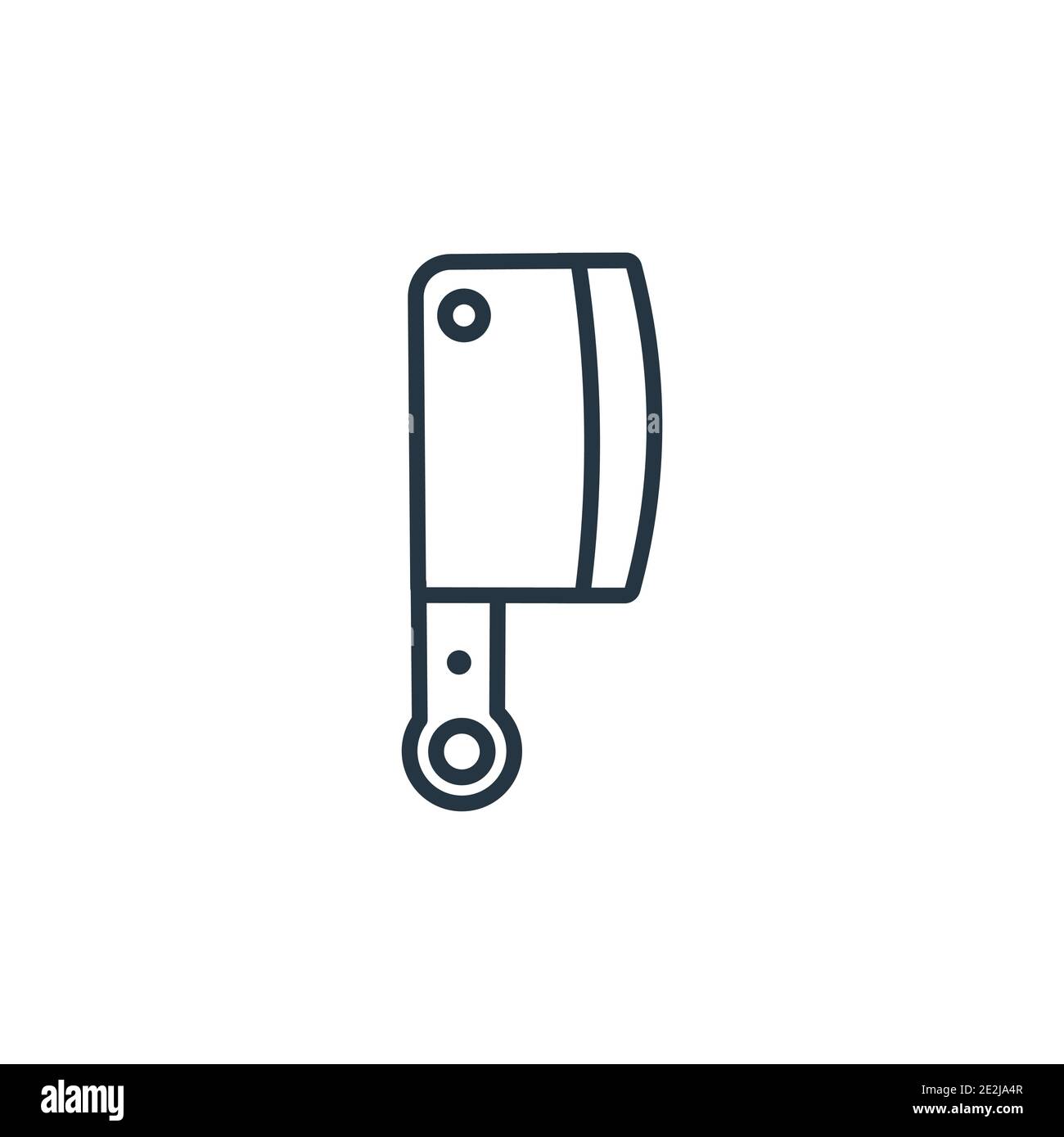 Cleaver outline vector icon. Thin line black cleaver icon, flat vector simple element ...