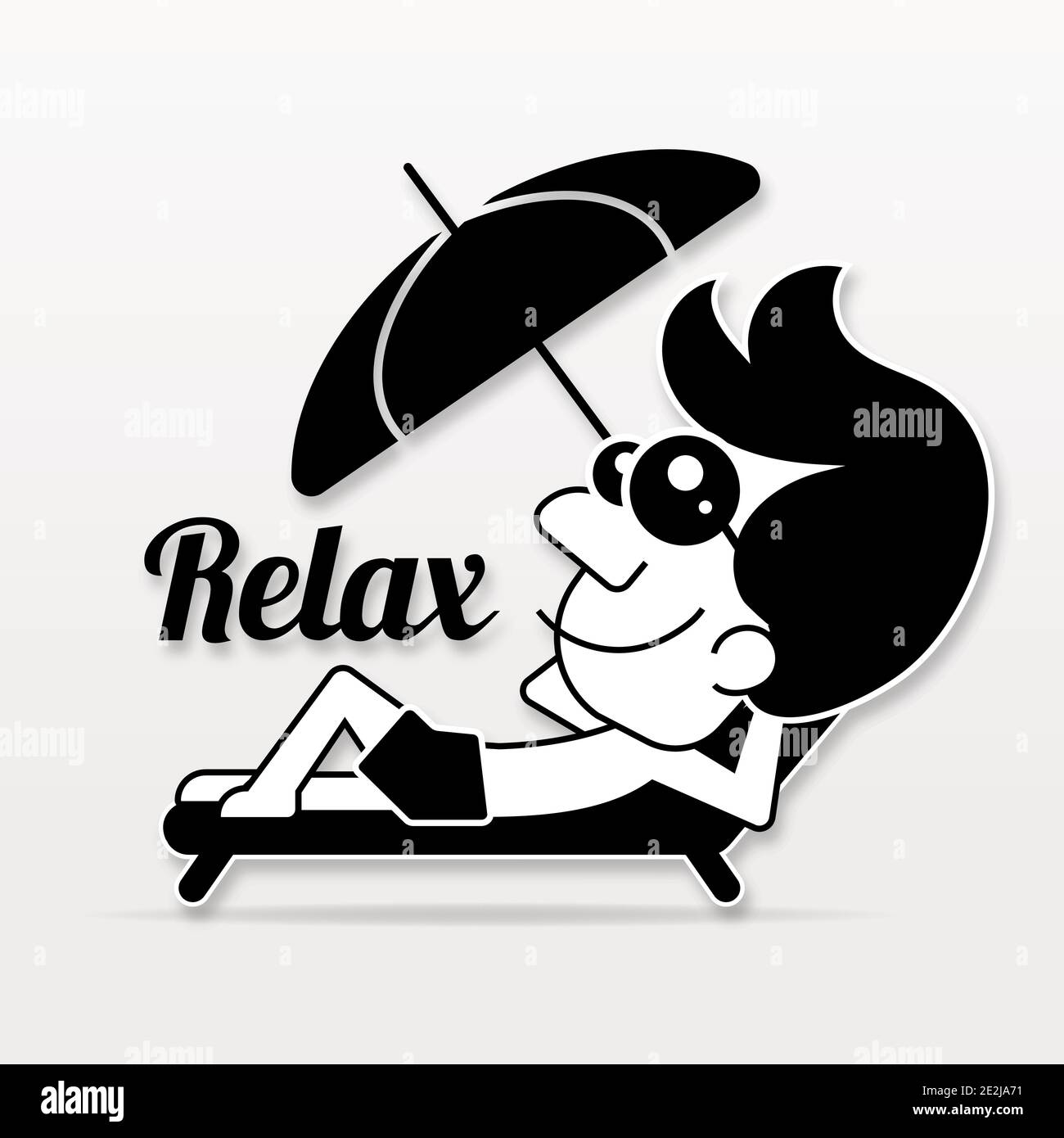 Ant relaxing in a hammock Vector line art illustration coloring page ...