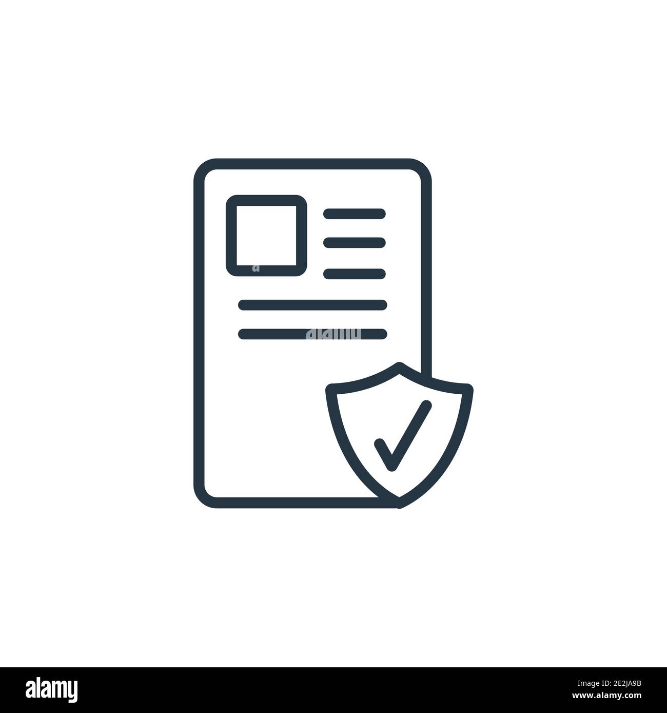License outline vector icon. Thin line black license icon, flat vector ...