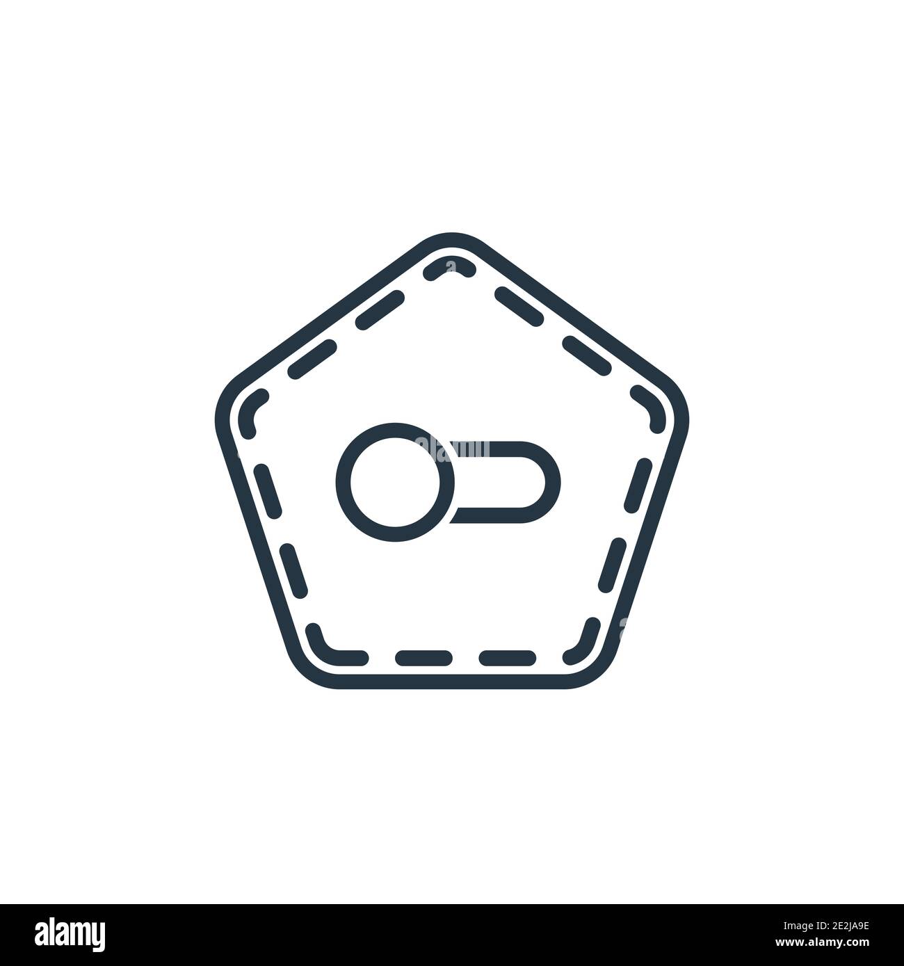 Disable outline vector icon. Thin line black disable icon, flat vector ...