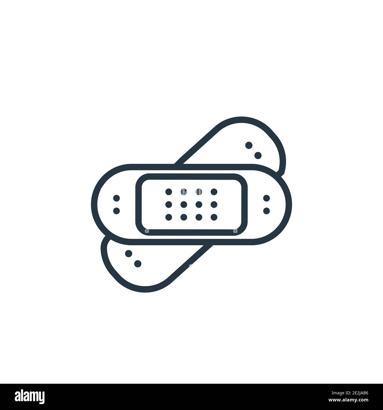 Plaster outline vector icon. Thin line black plaster icon, flat vector ...