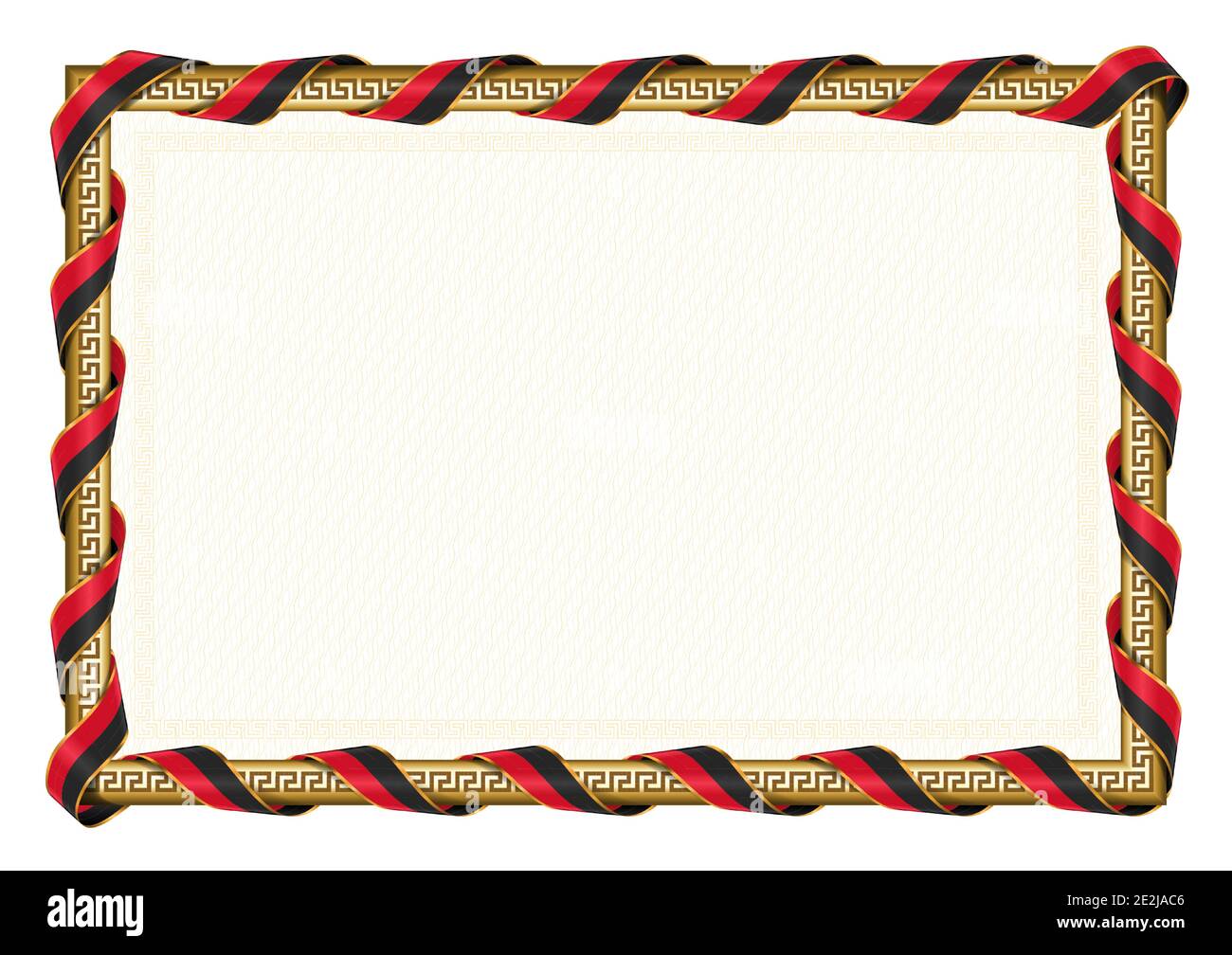 Horizontal frame and border with Papua New Guinea flag, template ...