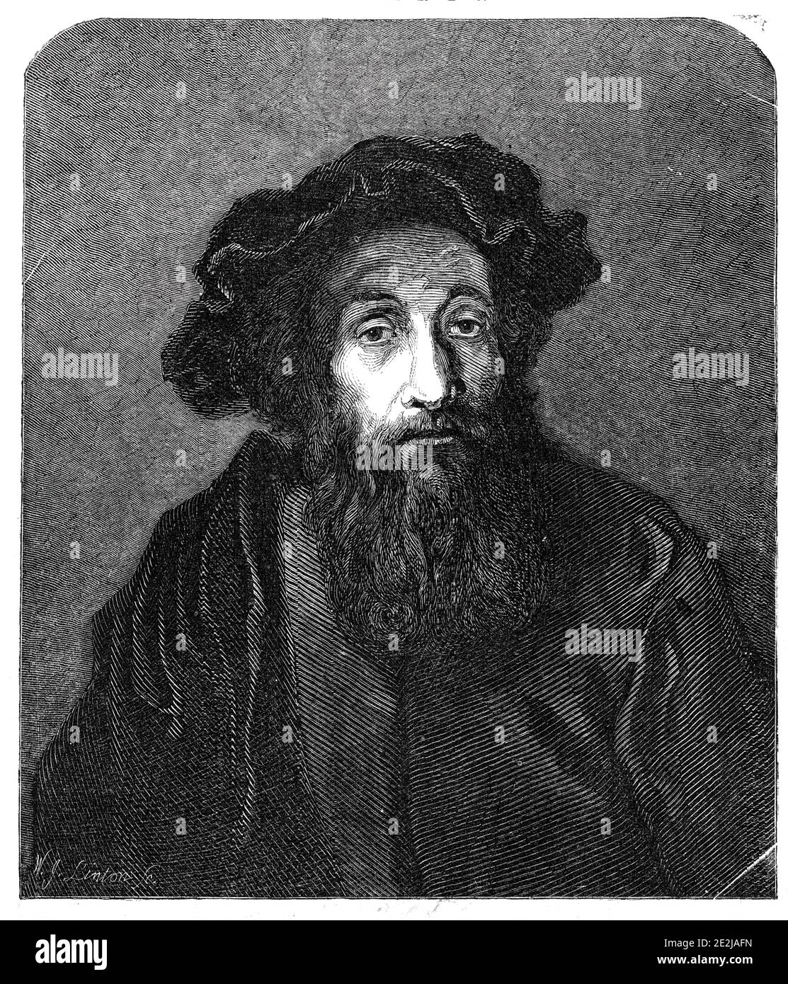 After a painting by rembrandt rembrandt van rijn hi-res stock ...