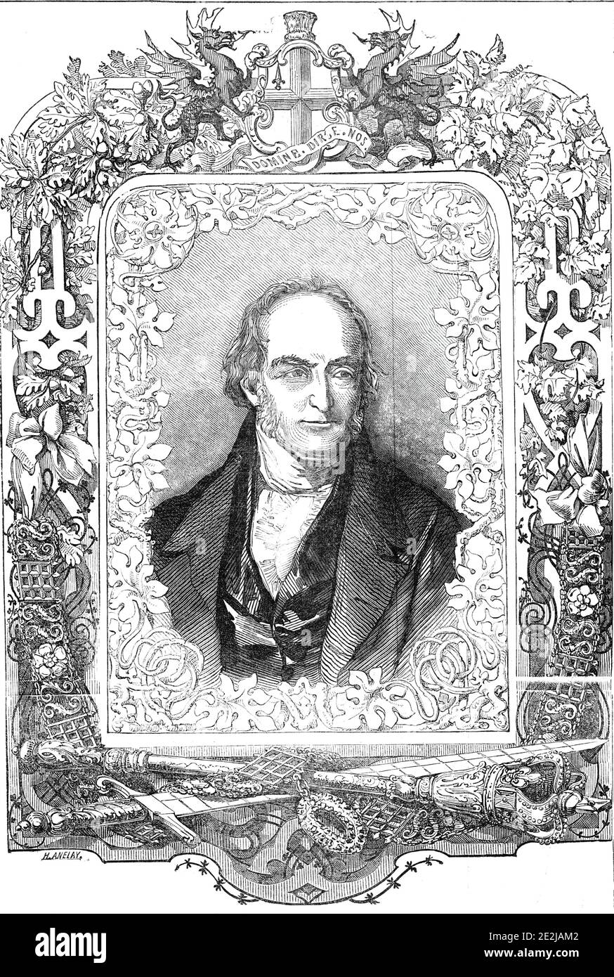Portrait of the Right Hon. Michael Gibbs, Lord Mayor, 1844. Michael ...