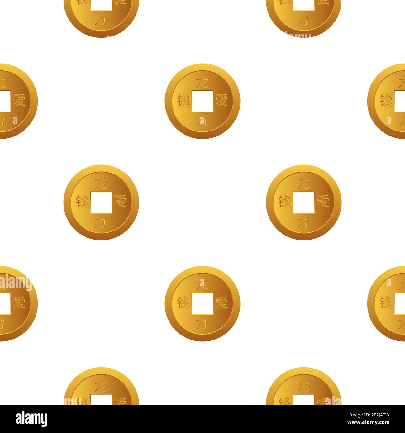 Chinese New Year lucky coin seamess pattern background for greeting ...