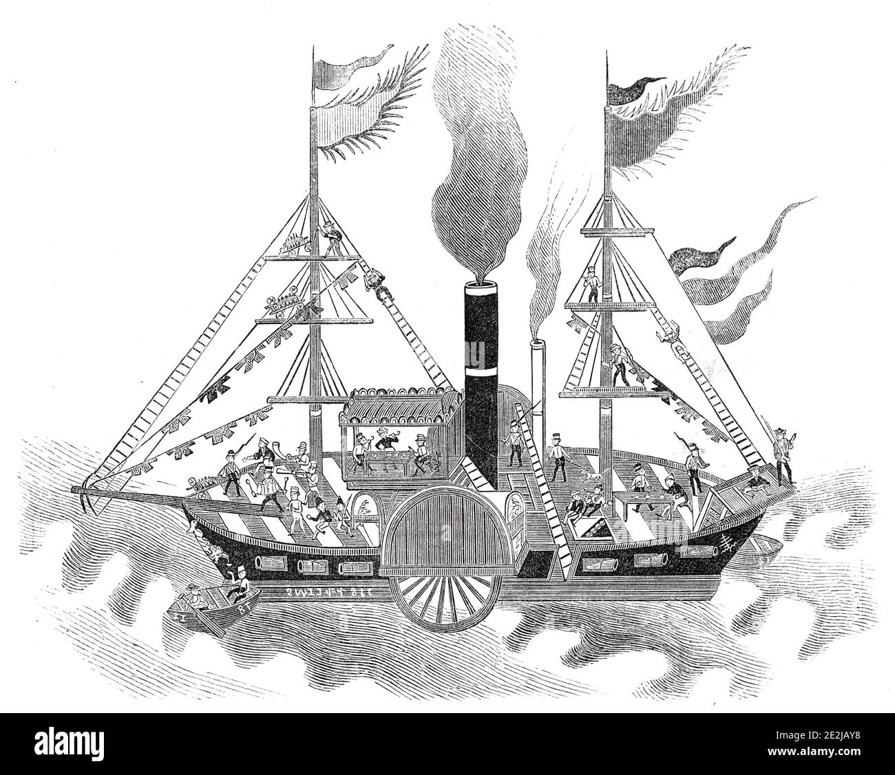Steamship drawing hi-res stock photography and images - Alamy