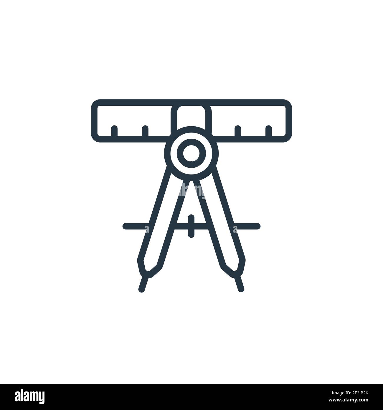 Measure outline vector icon. Thin line black measure icon, flat vector ...