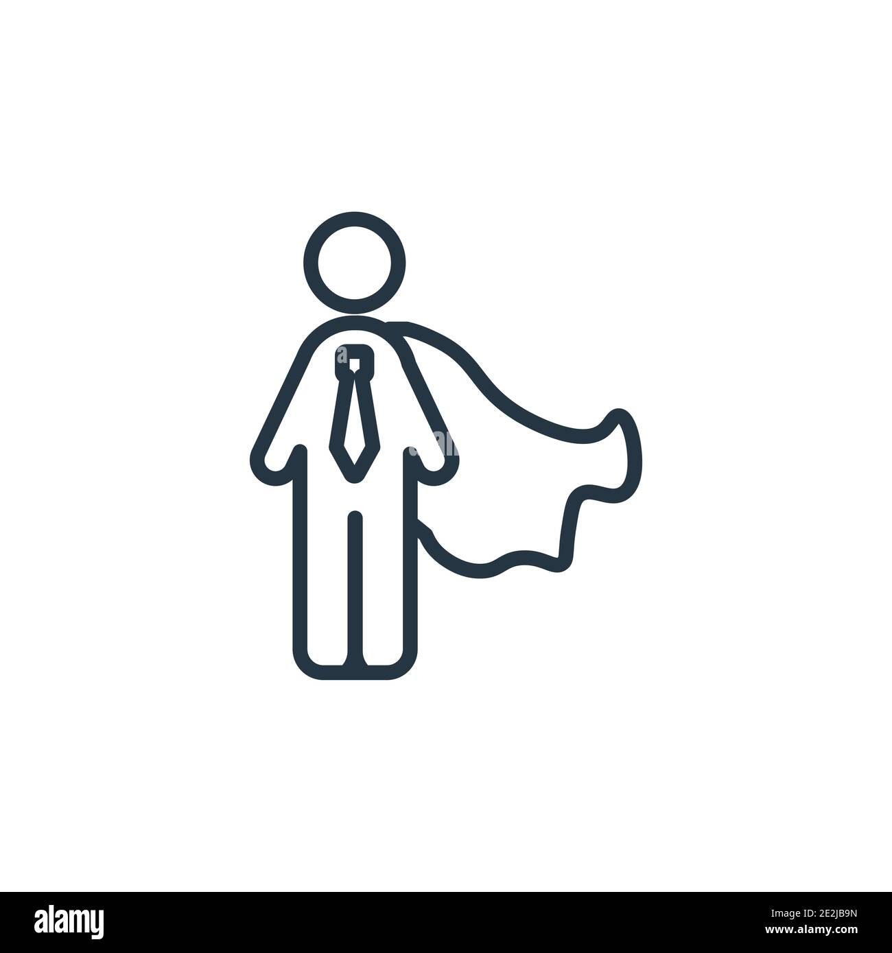 Boss outline vector icon. Thin line black boss icon, flat vector simple ...