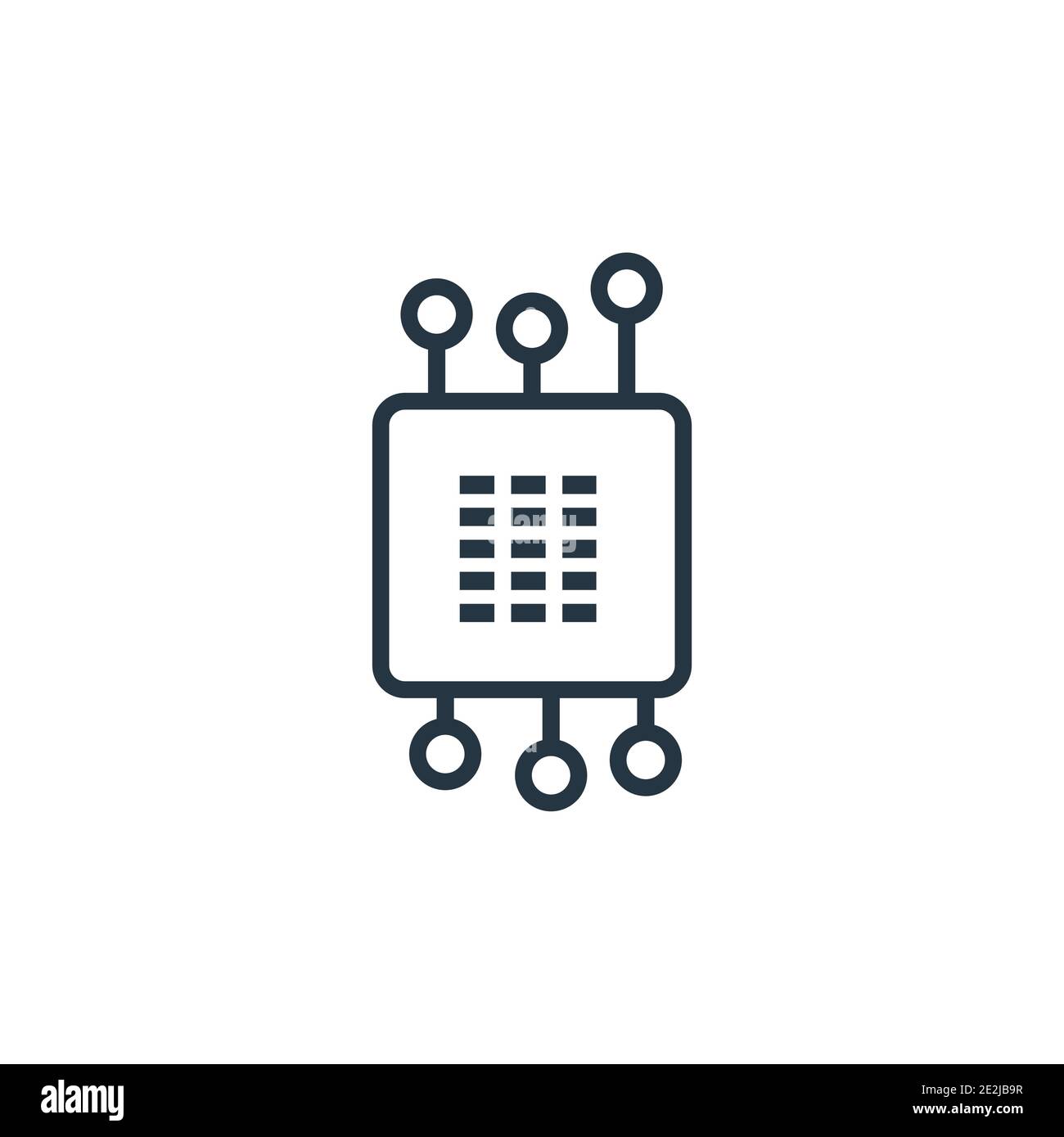 Future technology outline vector icon. Thin line black future ...