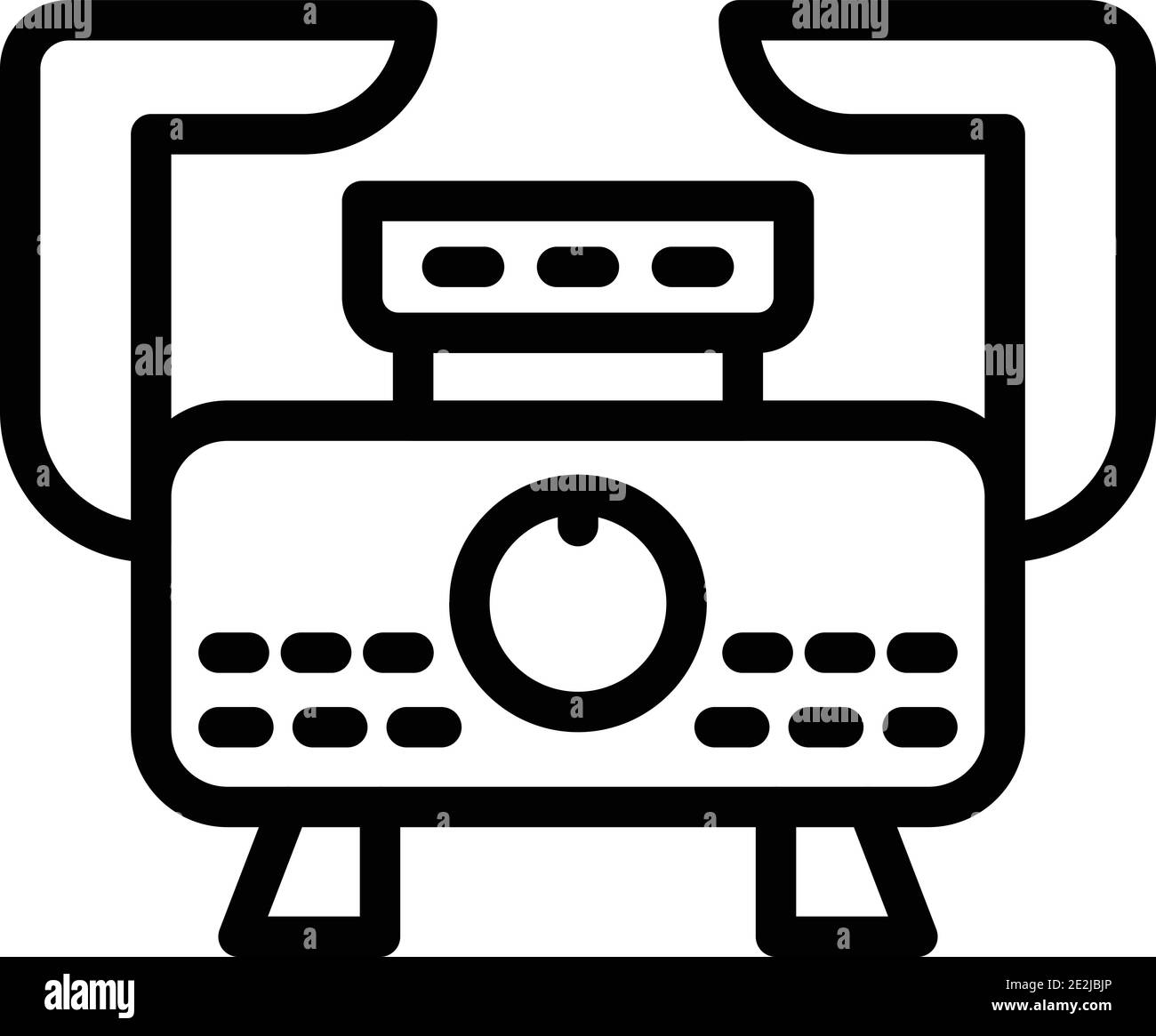Cooker gas stove icon. Outline cooker gas stove vector icon for web ...