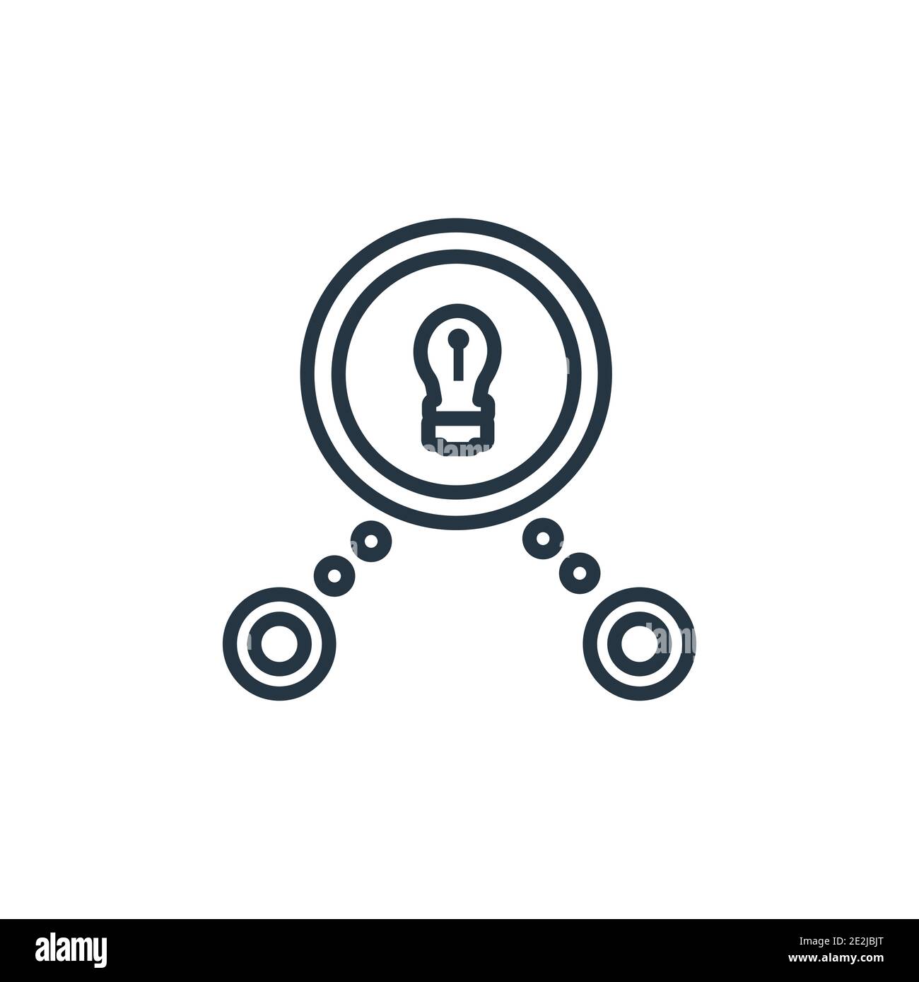 Collaborative idea outline vector icon. Thin line black collaborative ...