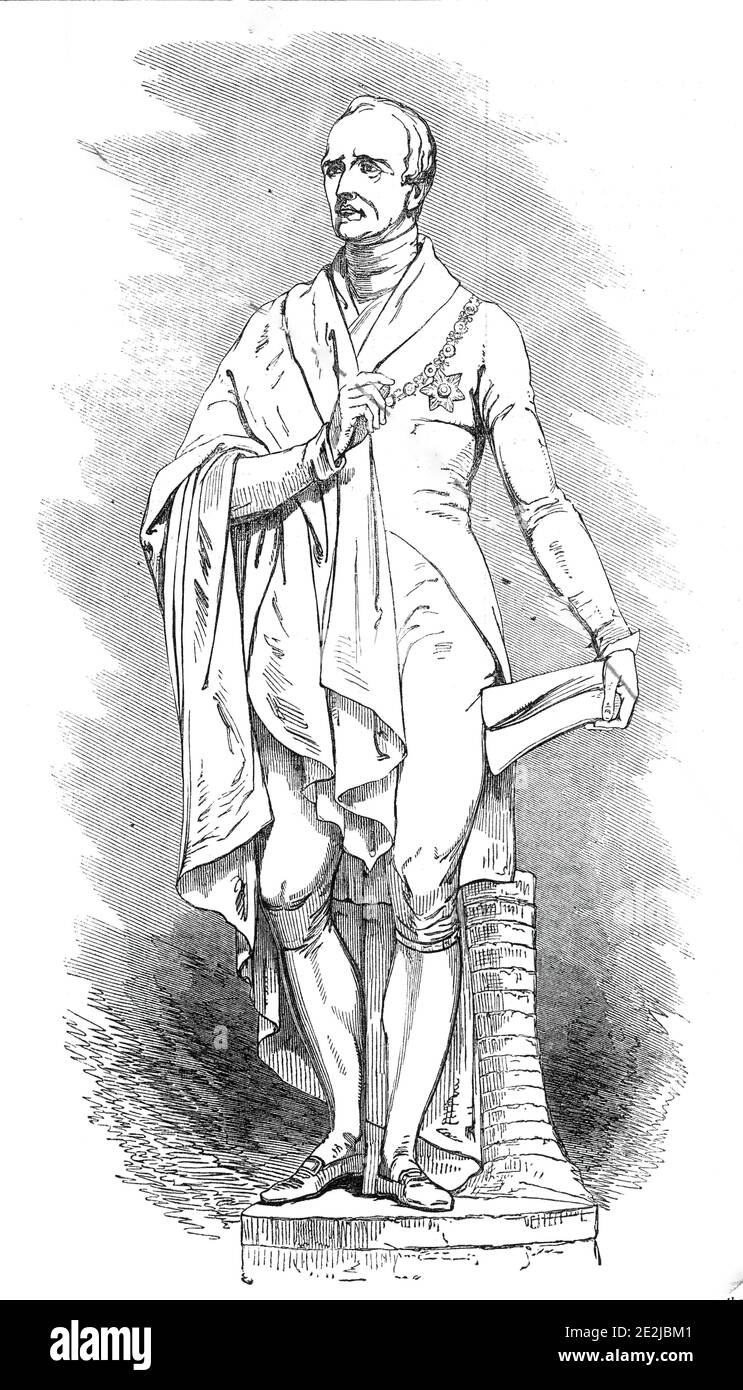 Statue of the late Marquis Wellesley, by Weekes, 1845. Sculpture of ...