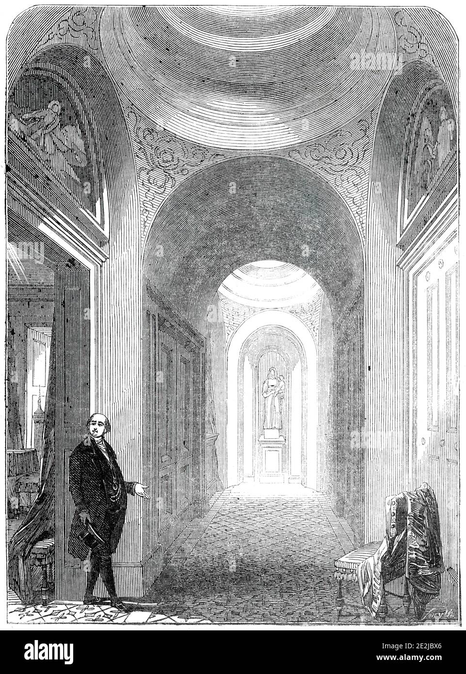 The Sanctuary, Lansdown Tower, 1845. Interior of an architectural folly ...
