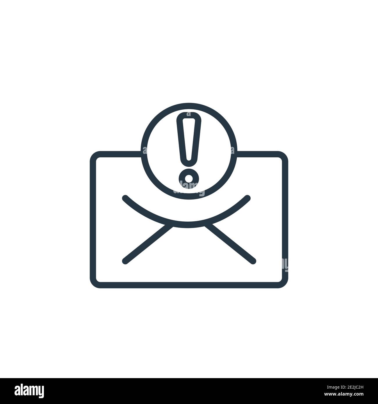 Spam outline vector icon. Thin line black spam icon, flat vector simple ...