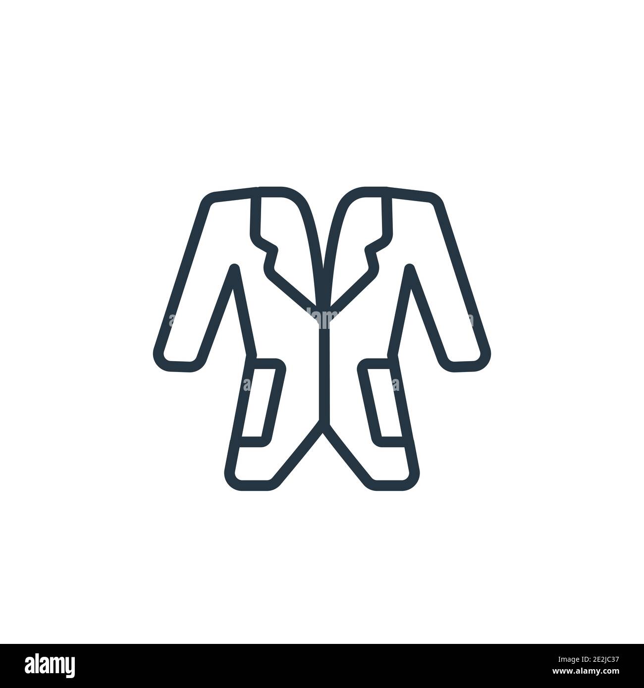 Suits outline vector icon. Thin line black suits icon, flat vector ...