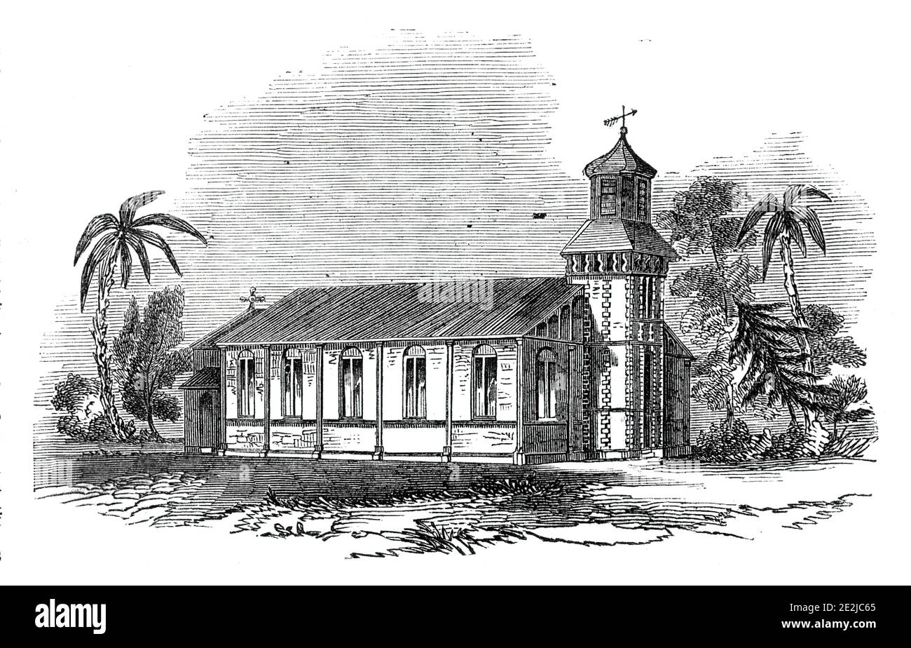 Iron church, for Jamaica, 1844. 'This Church has been sent out to ...