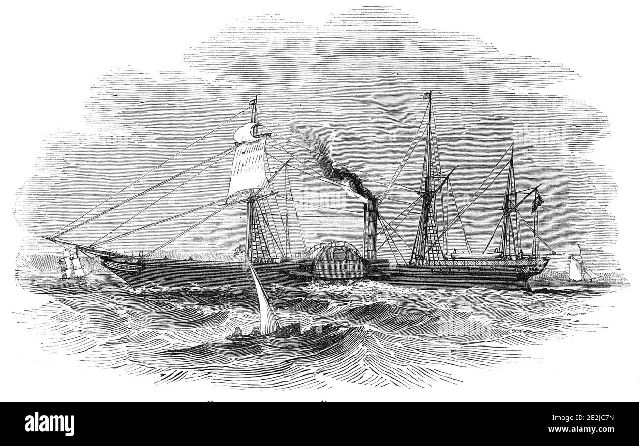 The City of London Aberdeen Steam-Ship, 1844. 'This magnificent iron ...