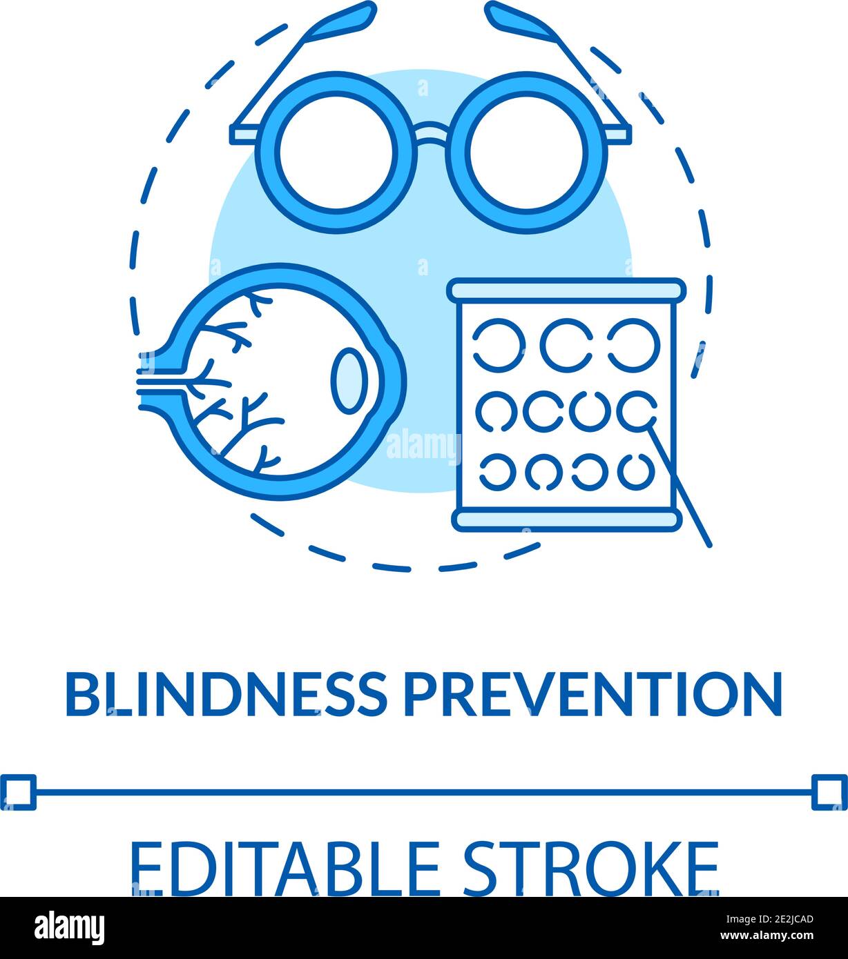 Blindness prevention concept icon Stock Vector Image & Art - Alamy