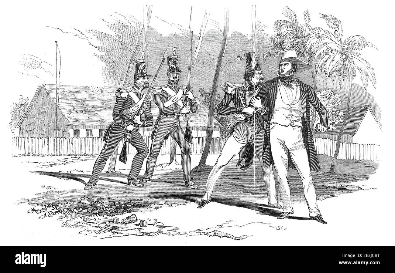 The Arrest, 1844. British missionary and Tahitian consul George ...