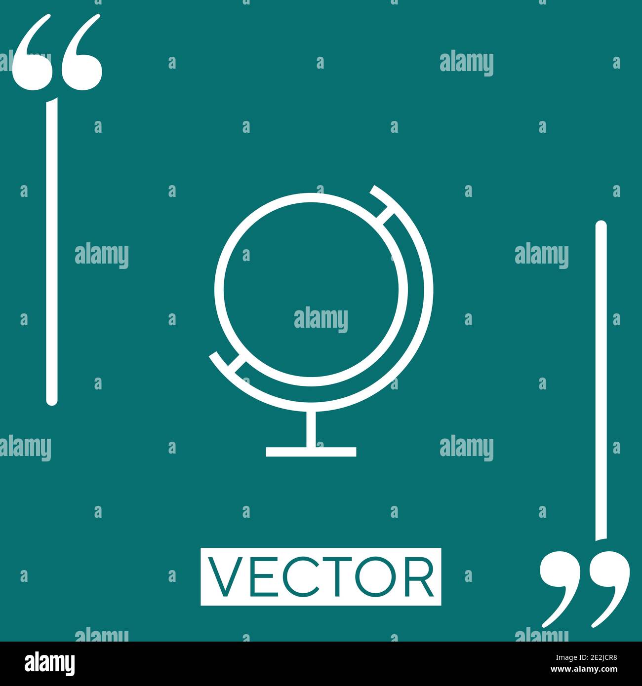 globe vector icon Linear icon. Editable stroke line Stock Vector Image ...
