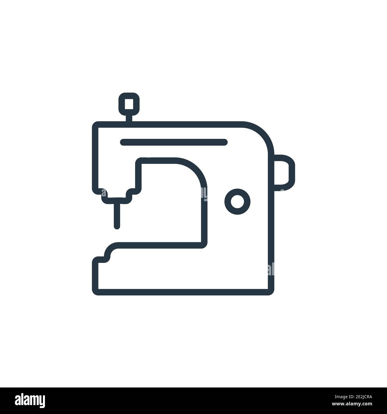 Sewing outline vector icon. Thin line black sewing icon, flat vector ...