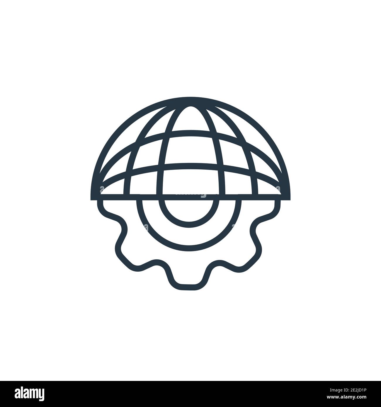 Network optimization outline vector icon. Thin line black network ...