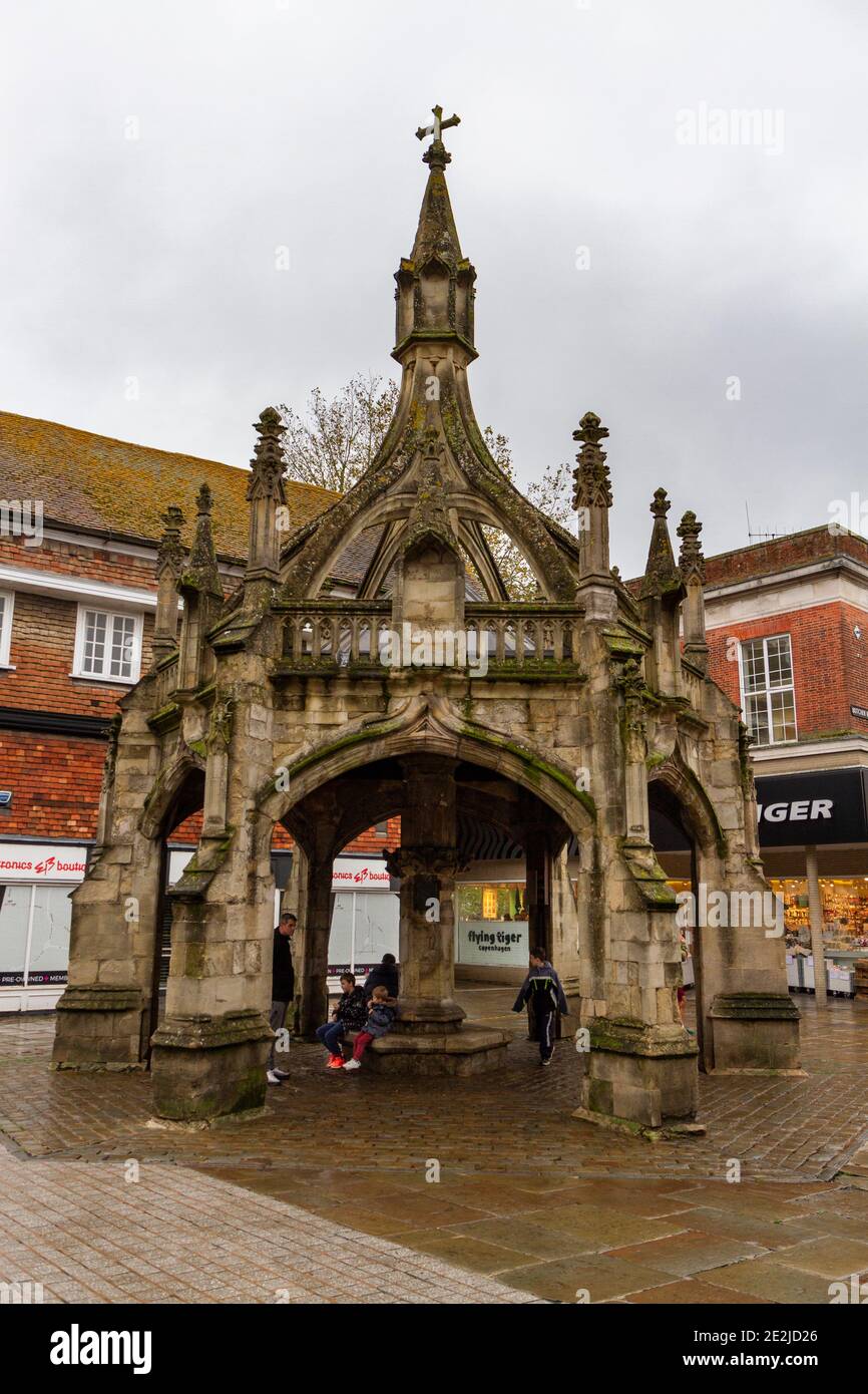 The Poultry Cross, a market cross at the junction of Silver Street and ...