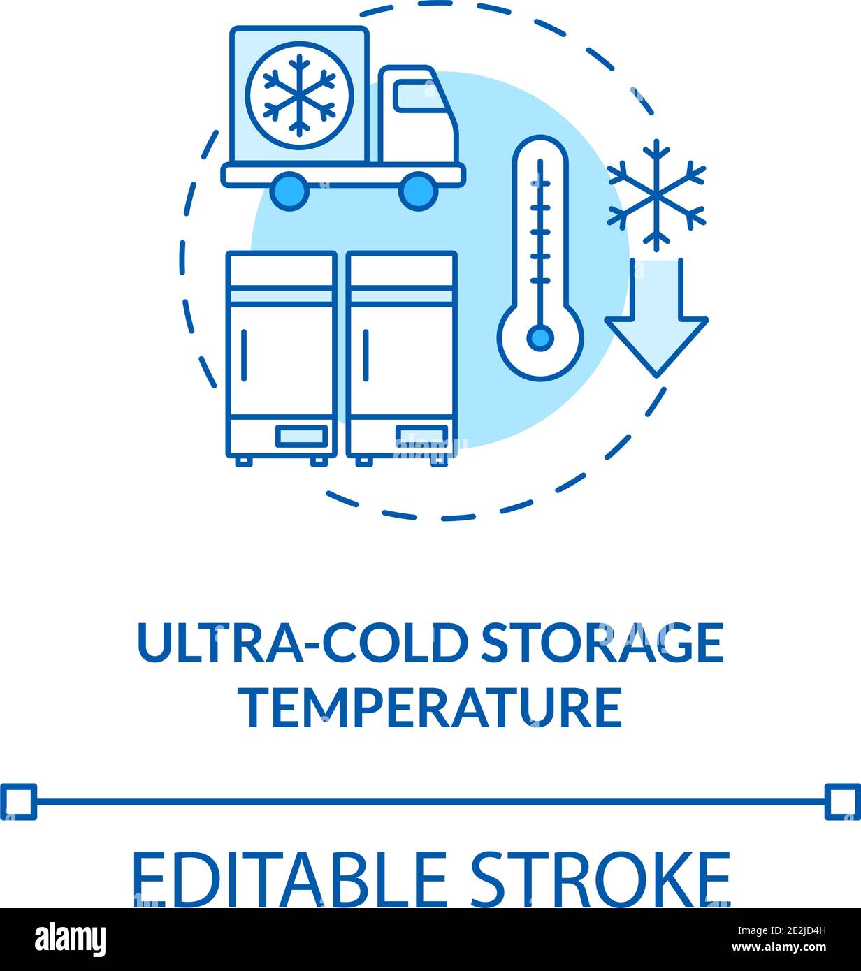 Ultra cold storage temperature concept icon Stock Vector Image & Art ...