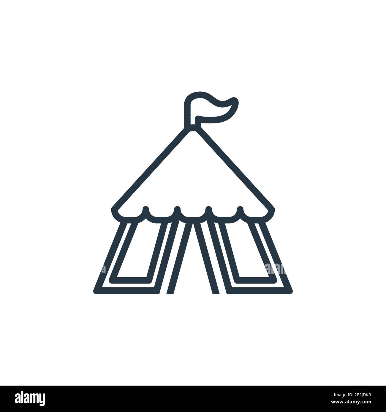 Circus outline vector icon. Thin line black circus icon, flat vector ...