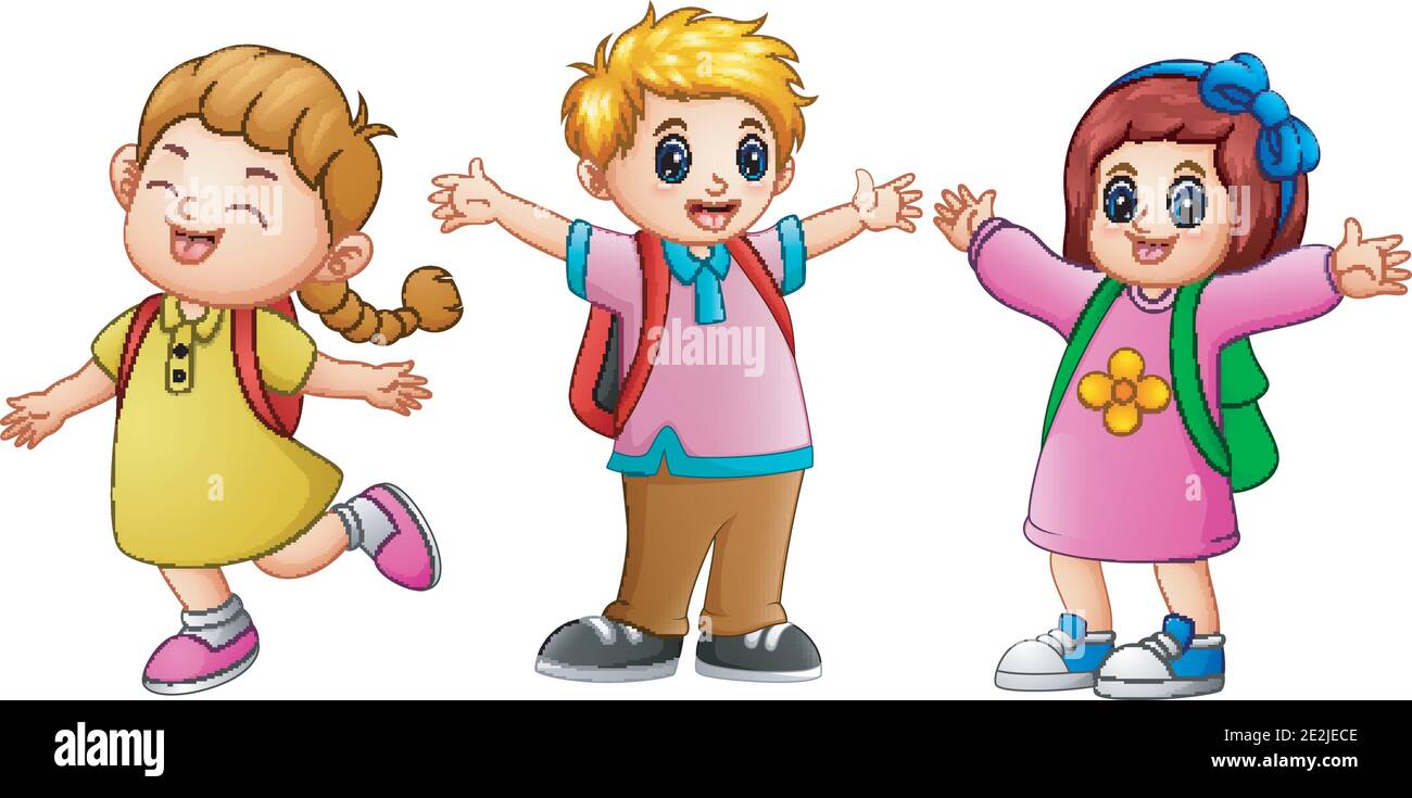 3 Children Clipart School