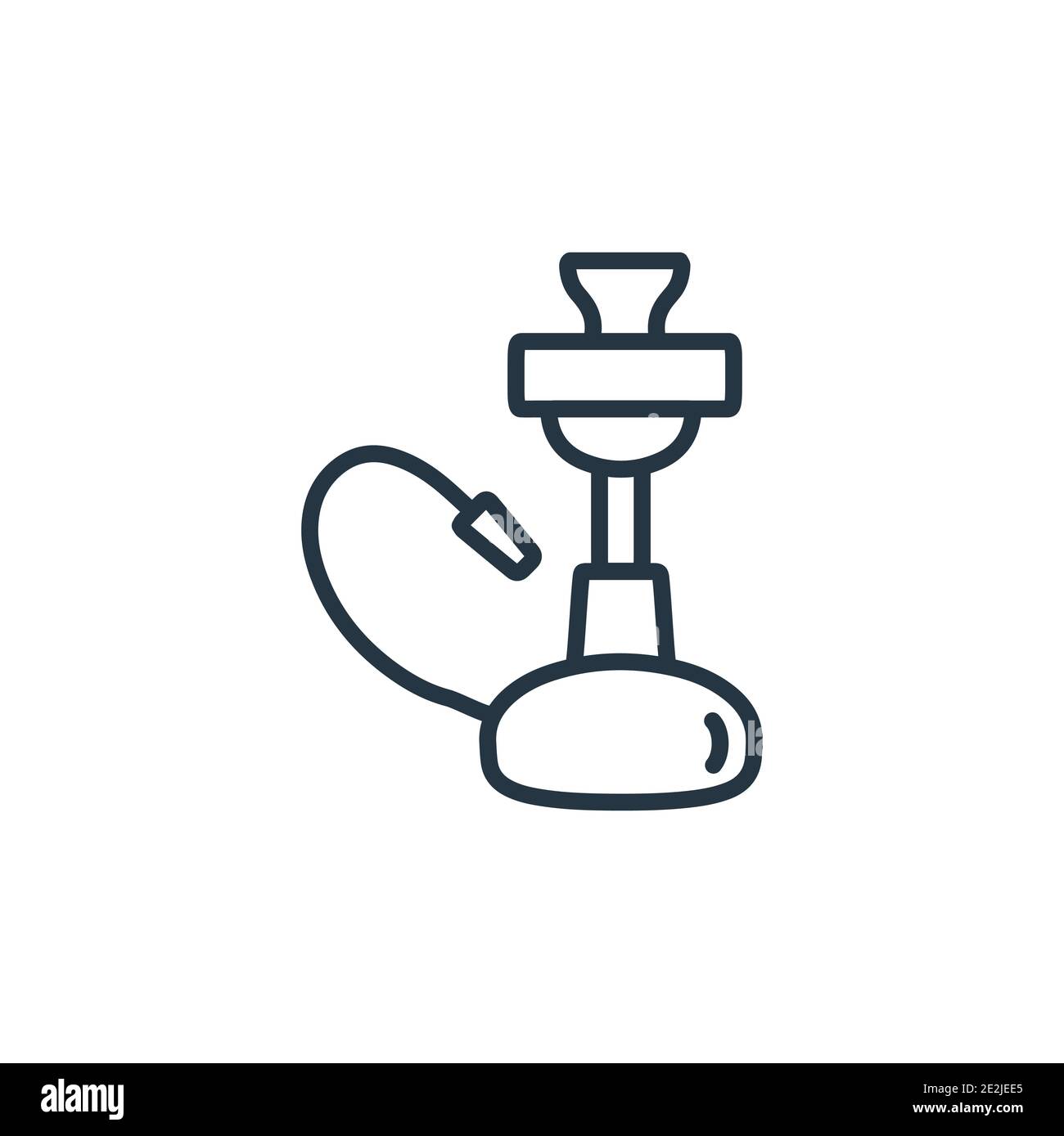 Hookah outline vector icon. Thin line black hookah icon, flat vector ...