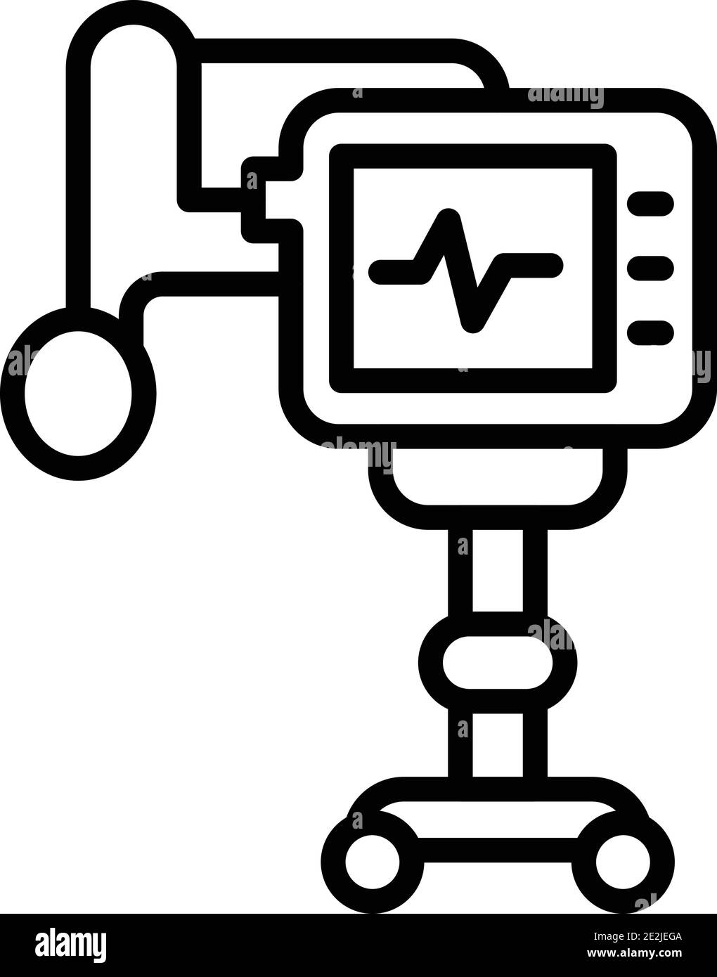 Device ventilator medical machine icon. Outline device ventilator ...