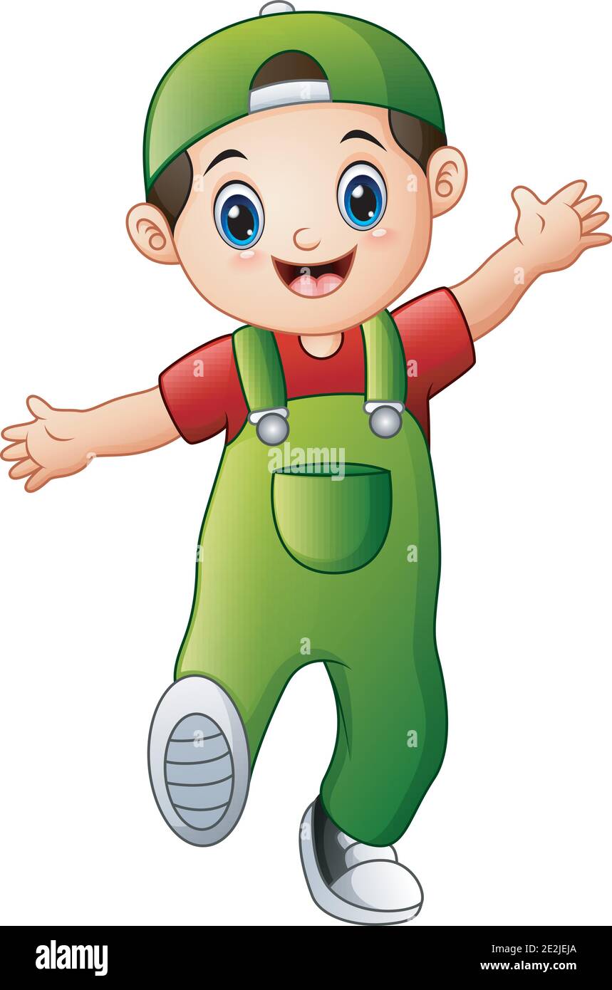 Vector illustration of Happy boy cartoon Stock Vector Image & Art - Alamy